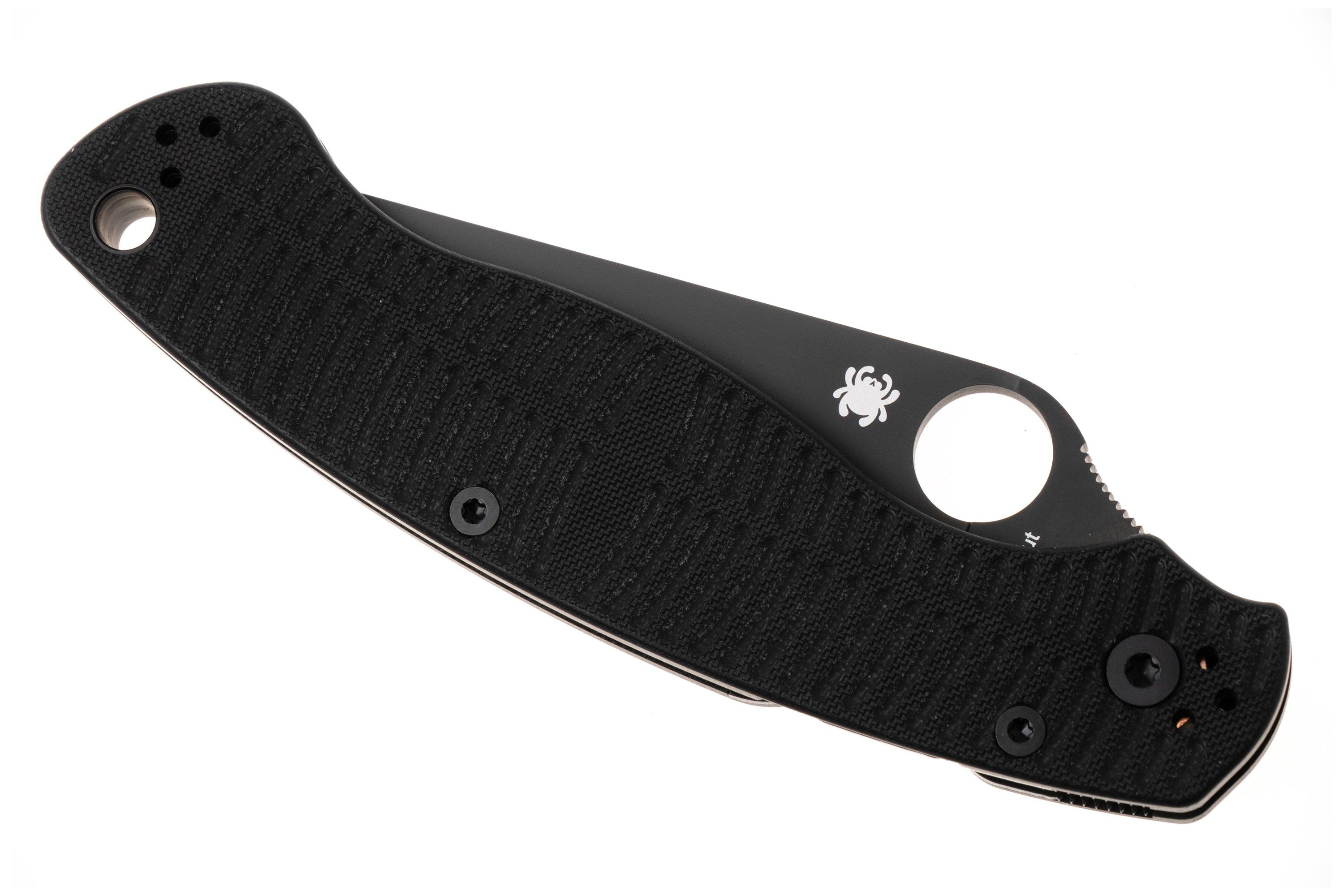 Spyderco Military 2 Salt Black DLC CPM MagnaCut C36GMCBKP2 Black G10 ...