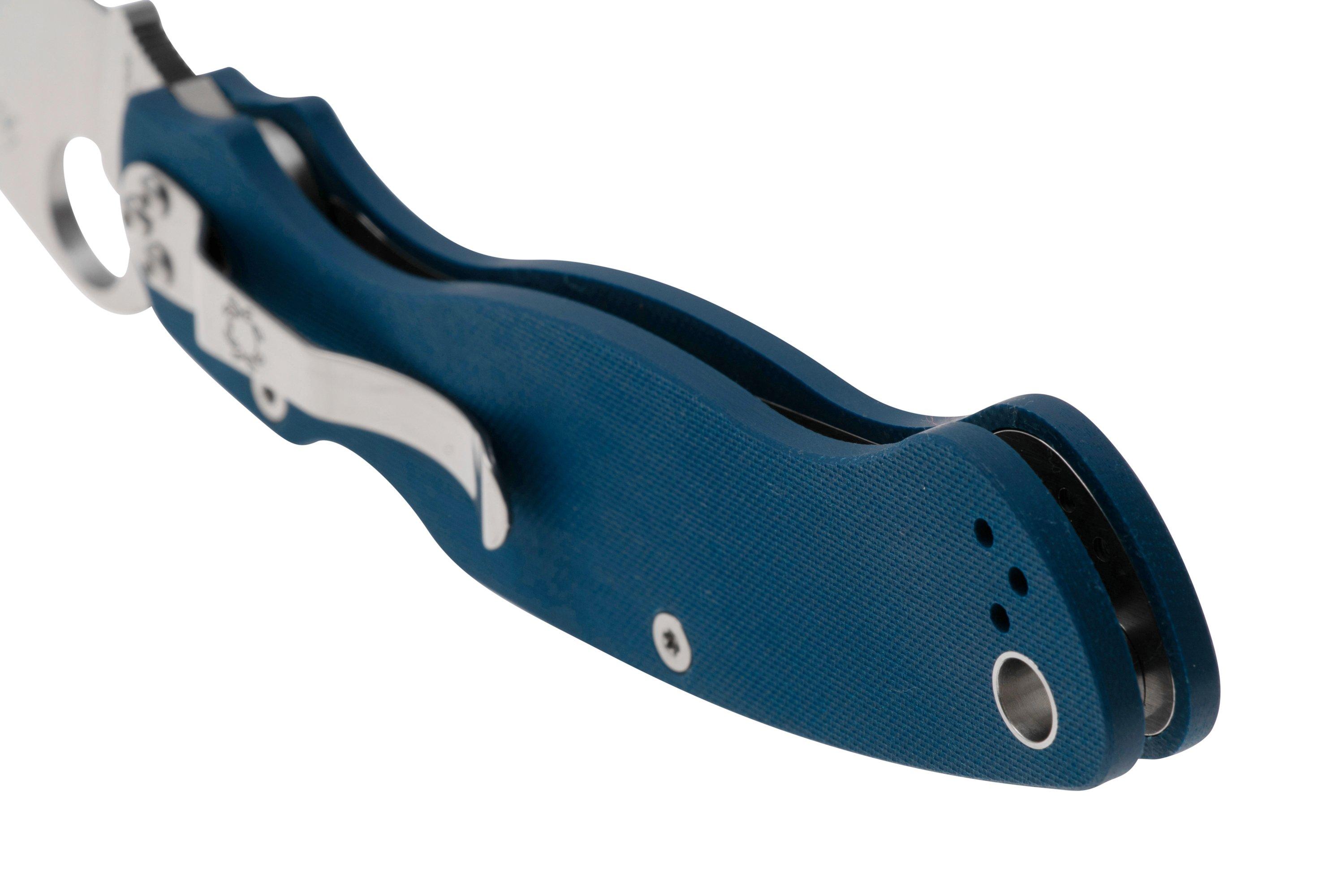Spyderco Military 2 CPM SPY27 C36GPCBL2 Cobalt Blue G10 pocket knife ...