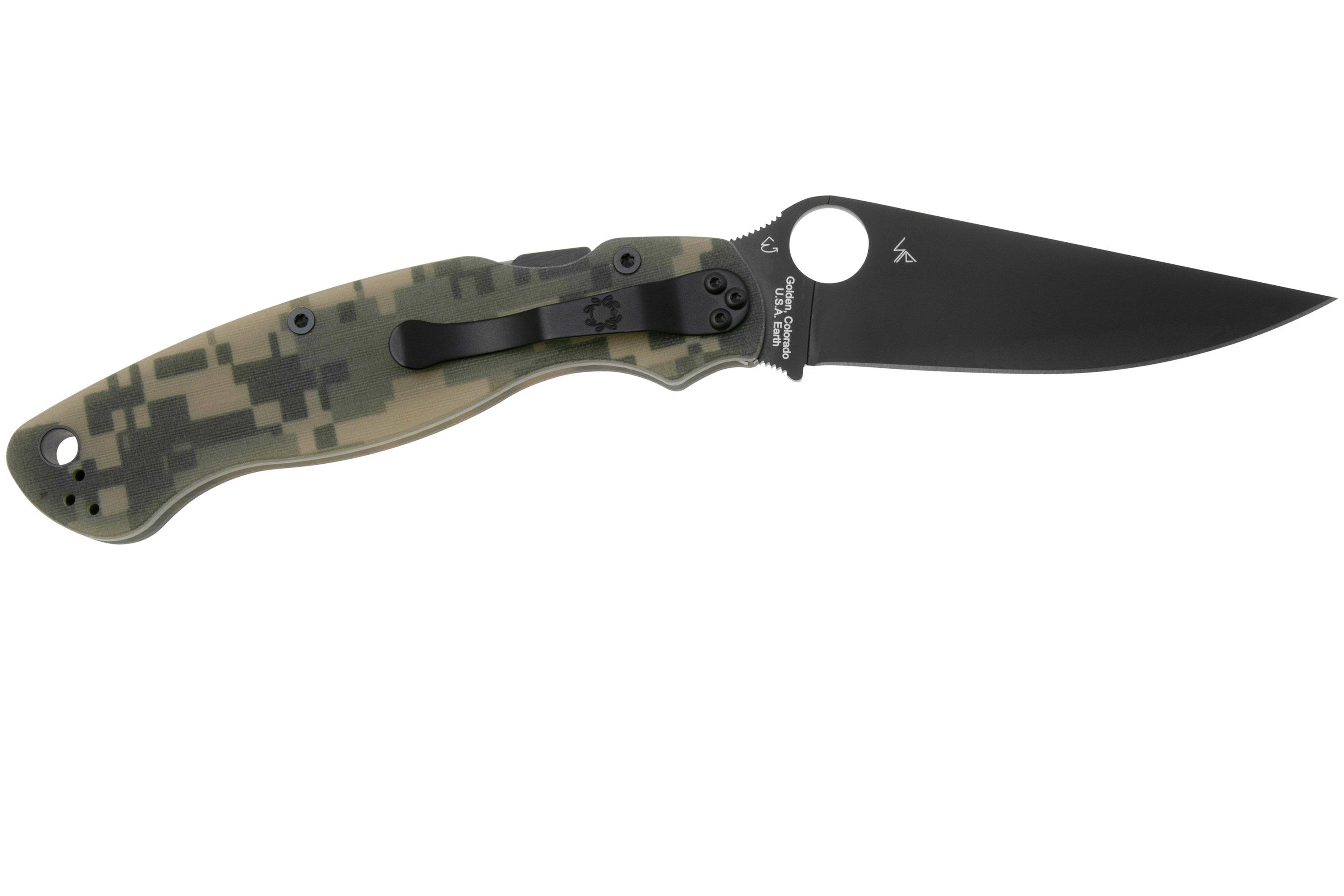 Spyderco Military 2 Black C36GPCMOBK2 Camo G10, coltello da tasca ...