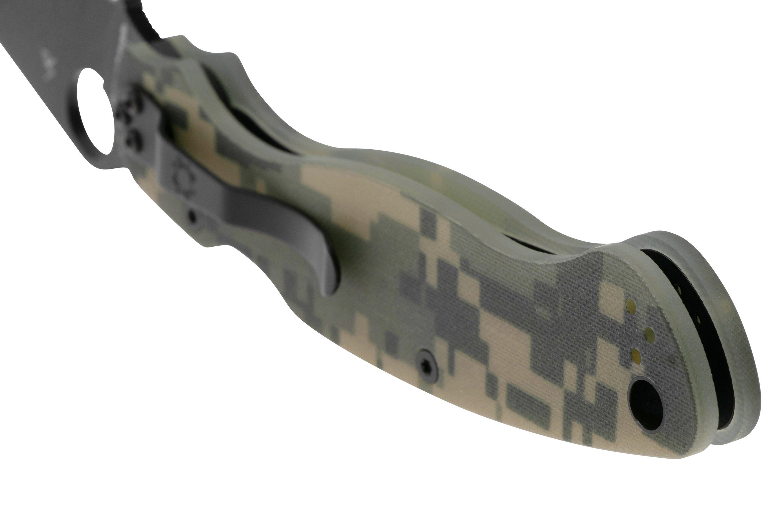 Spyderco Military 2 Black C36GPCMOBK2 Camo G10, pocket knife ...