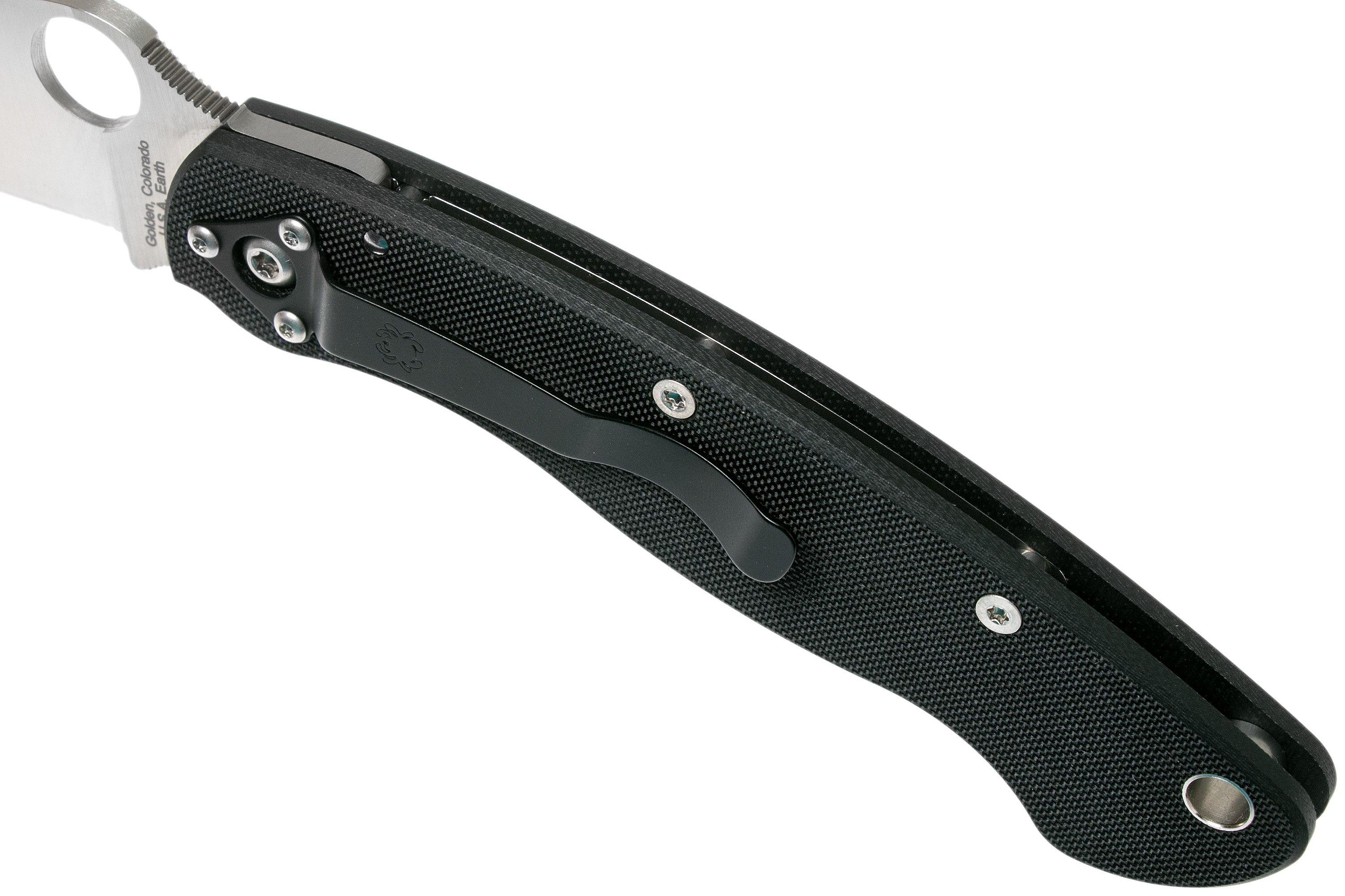 Spyderco Military left-handed C36GPLE pocket knife | Advantageously ...