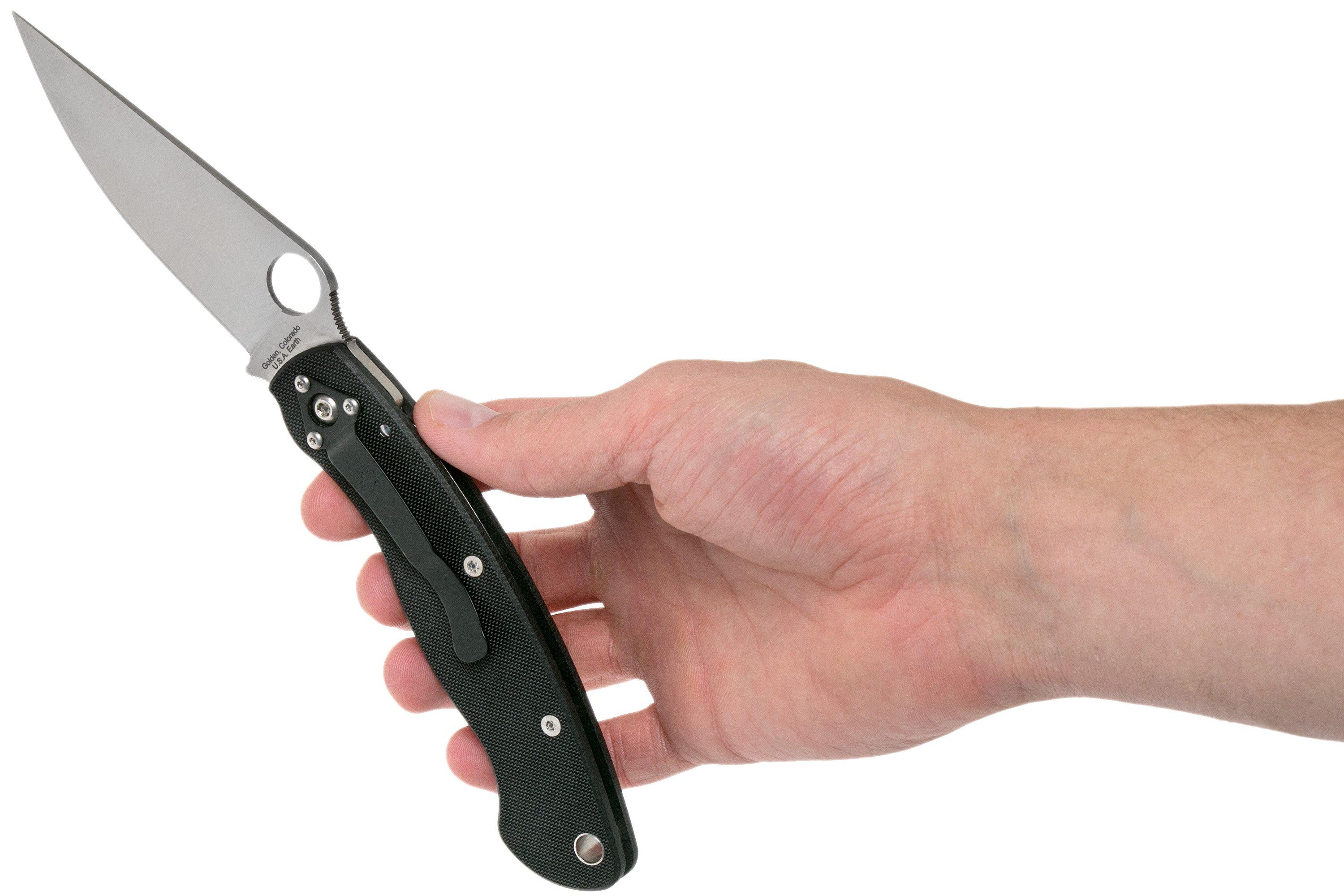 Spyderco Military left-handed C36GPLE pocket knife | Advantageously ...