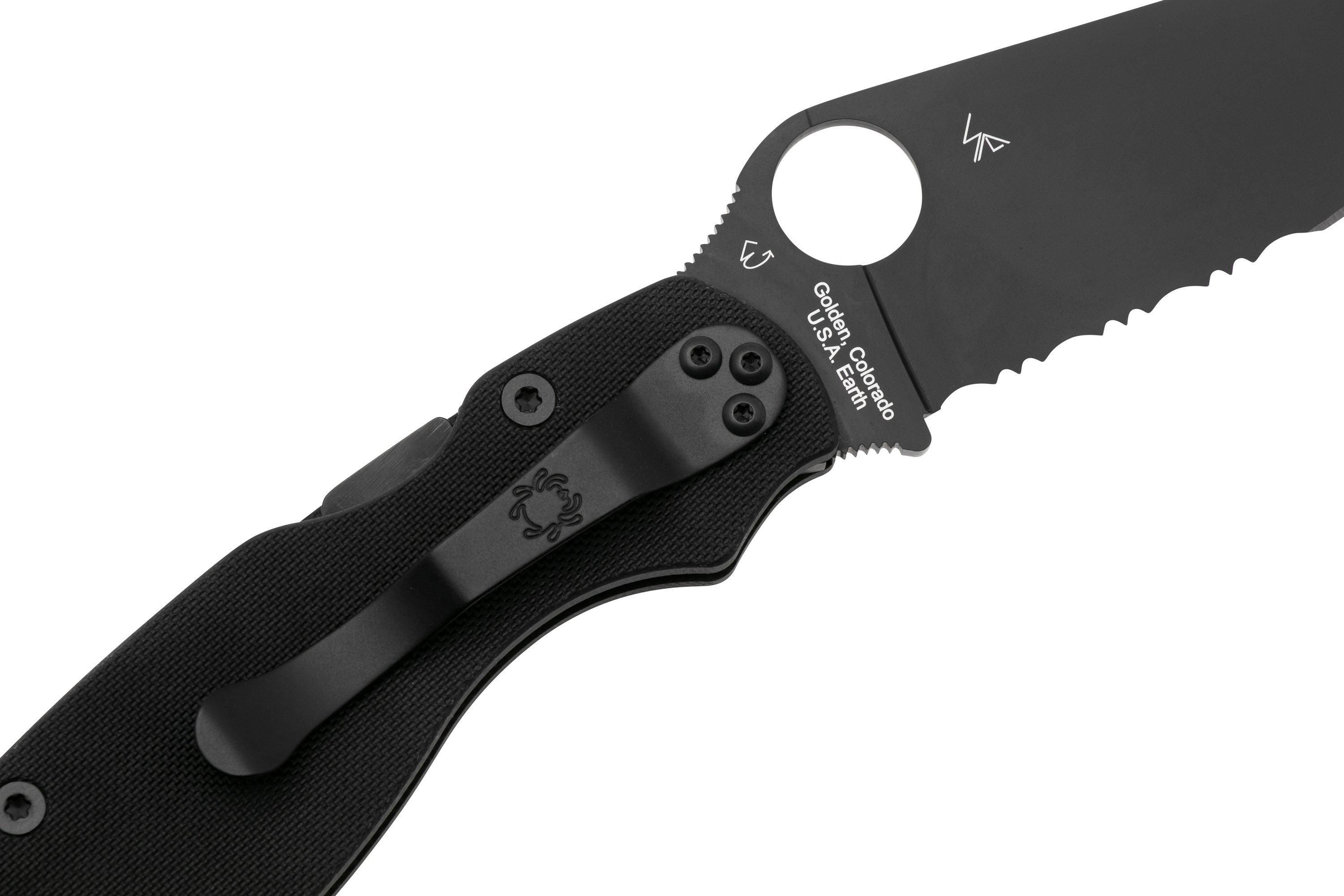 Spyderco Military 2 Black C36GPSBK2 Black G10, navaja parcialmente ...
