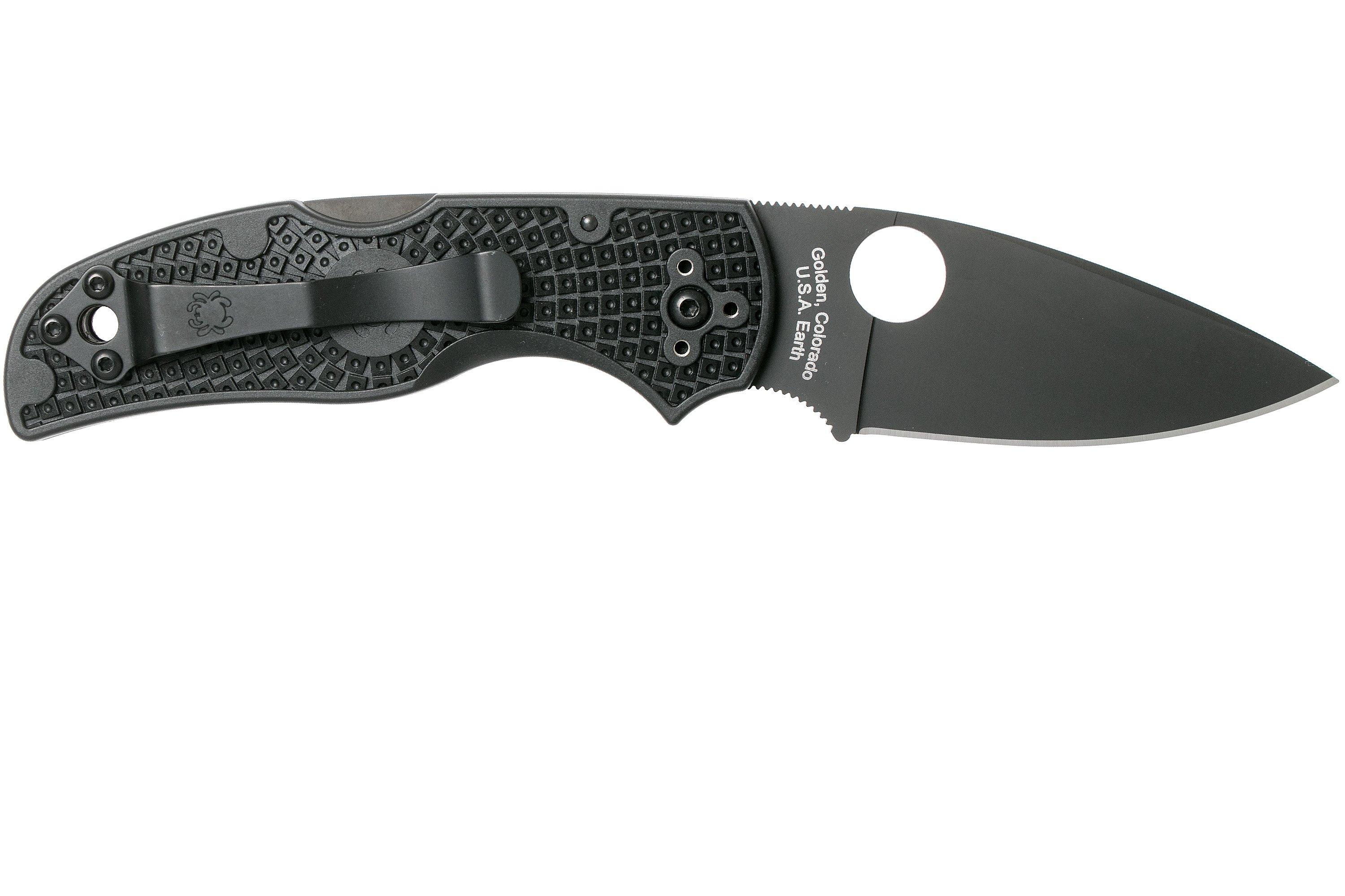 Spyderco Native 5 Lightweight Black C41PBBK5 Black FRN, pocket knife ...