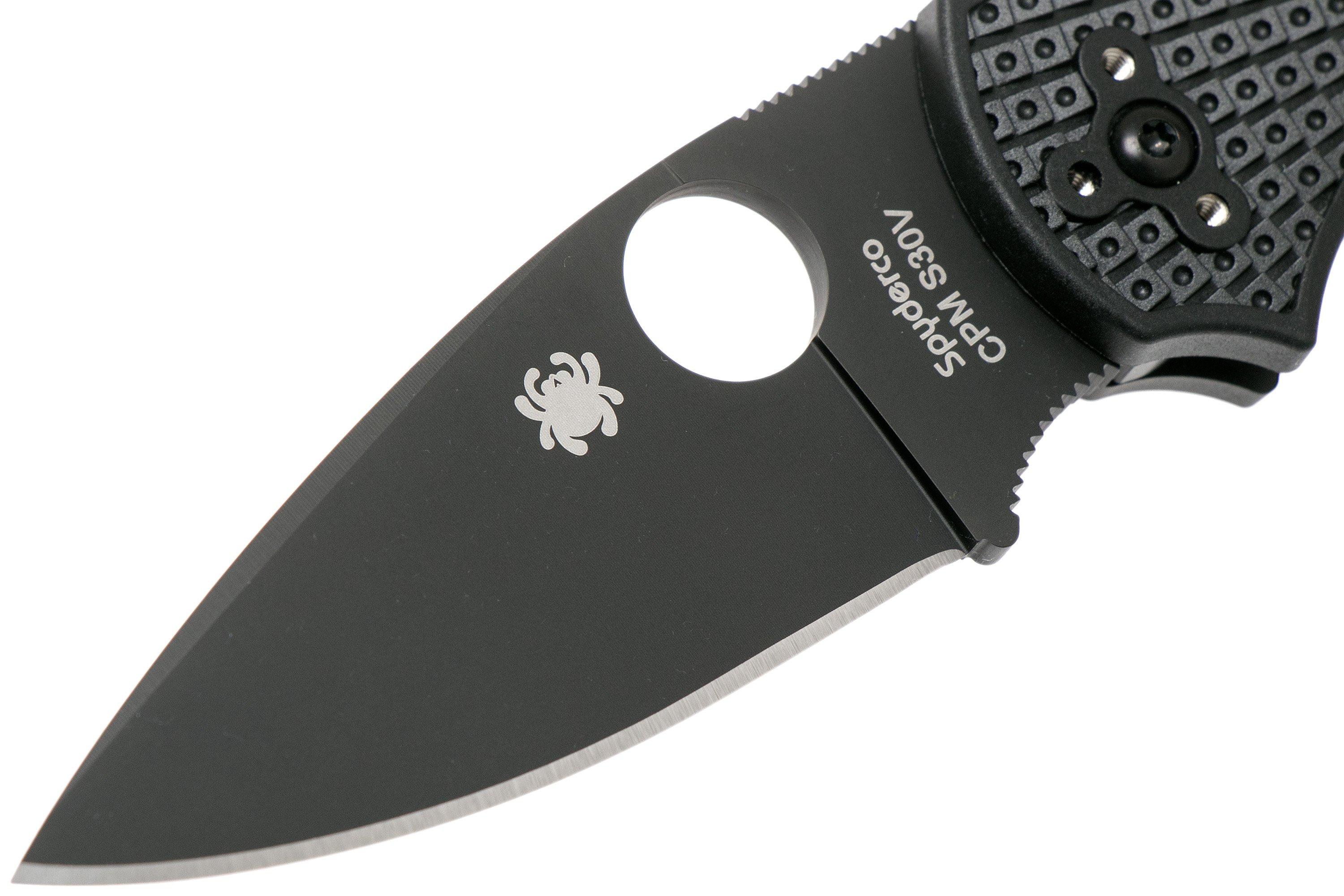 Spyderco Native 5 Lightweight Black C41PBBK5 Black FRN, pocket knife ...