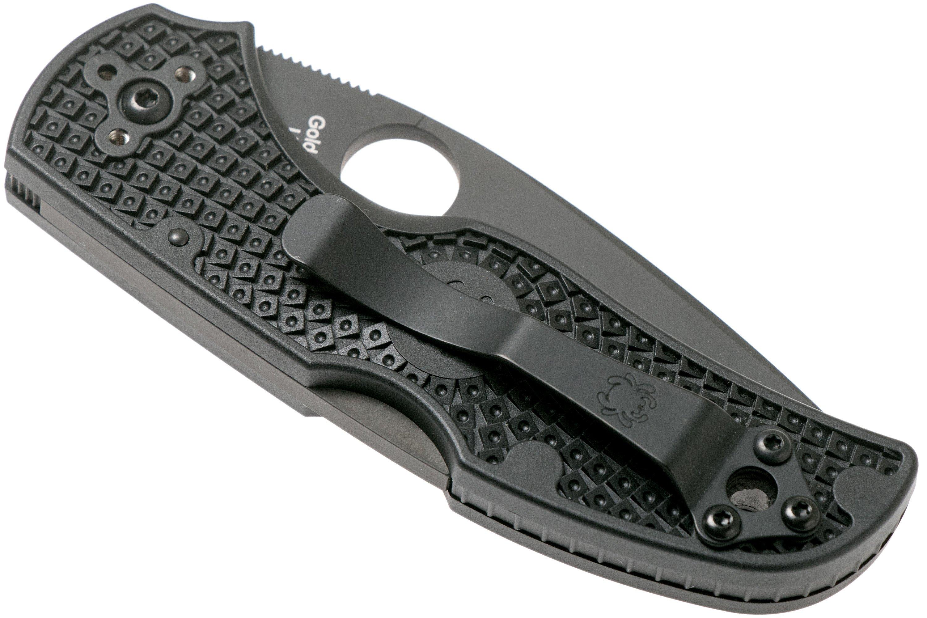 Spyderco Native 5 Lightweight Black C41PBBK5 Black FRN, pocket knife ...