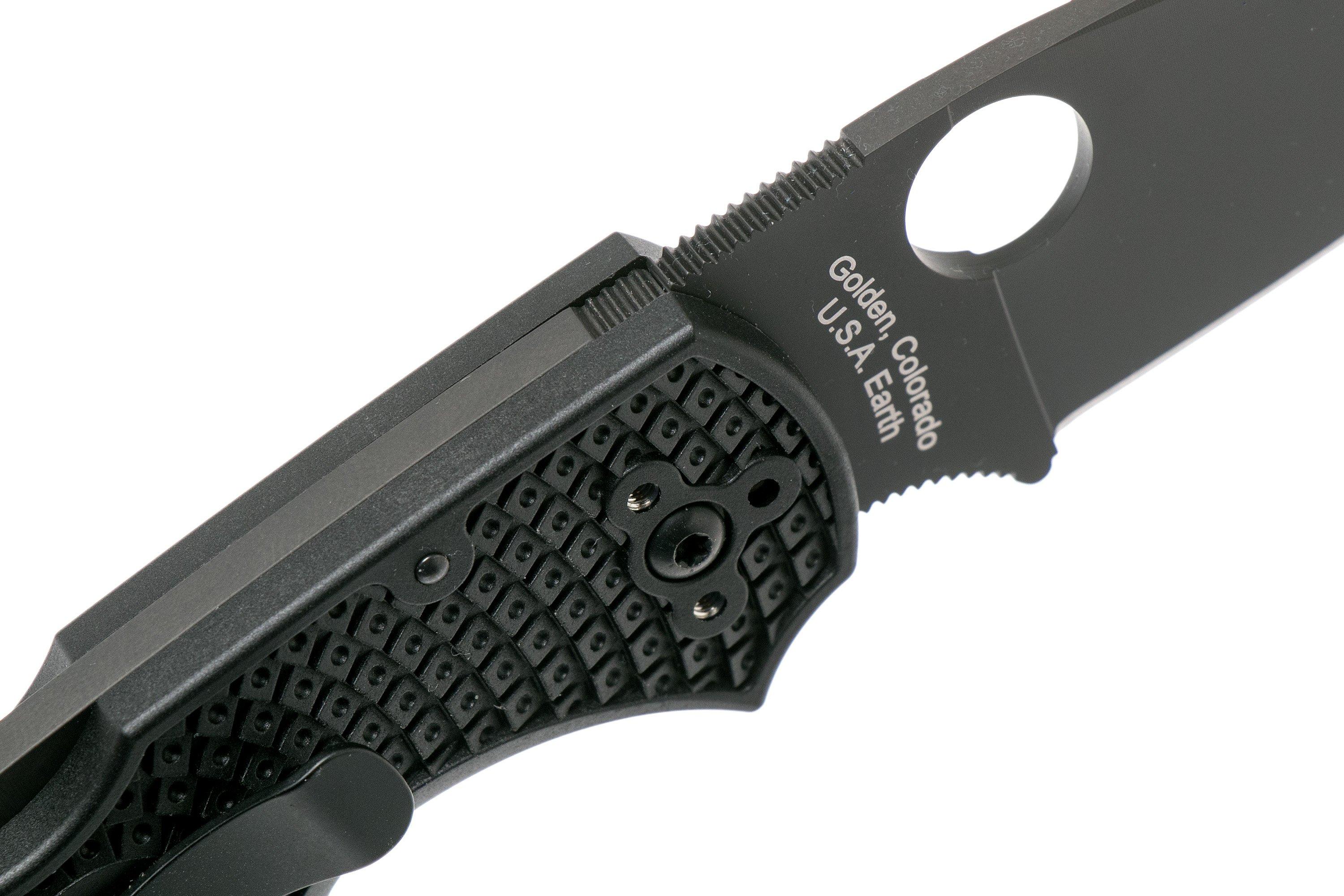 Spyderco Native 5 Lightweight Black C41PBBK5 Black FRN, pocket knife ...
