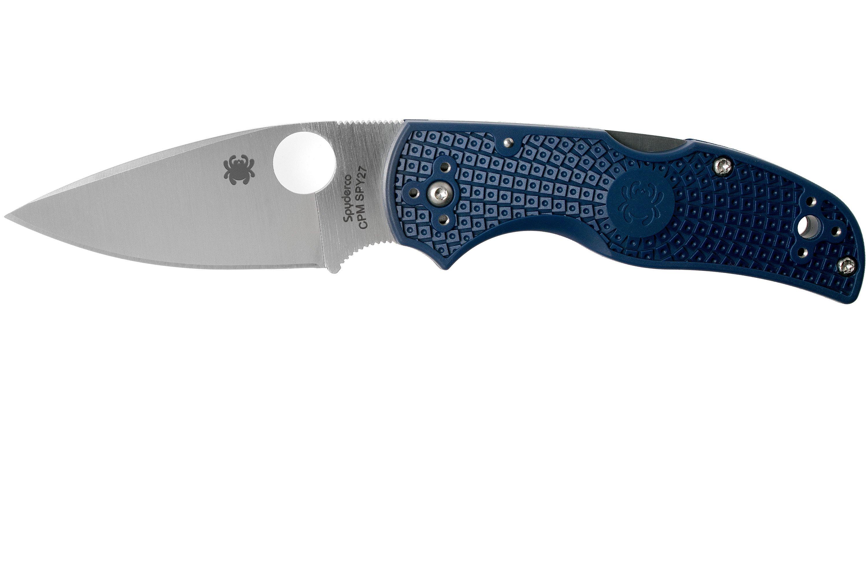 Spyderco Native 5 SPY27 C41PCBL5 Blue FRN pocket knife | Advantageously ...