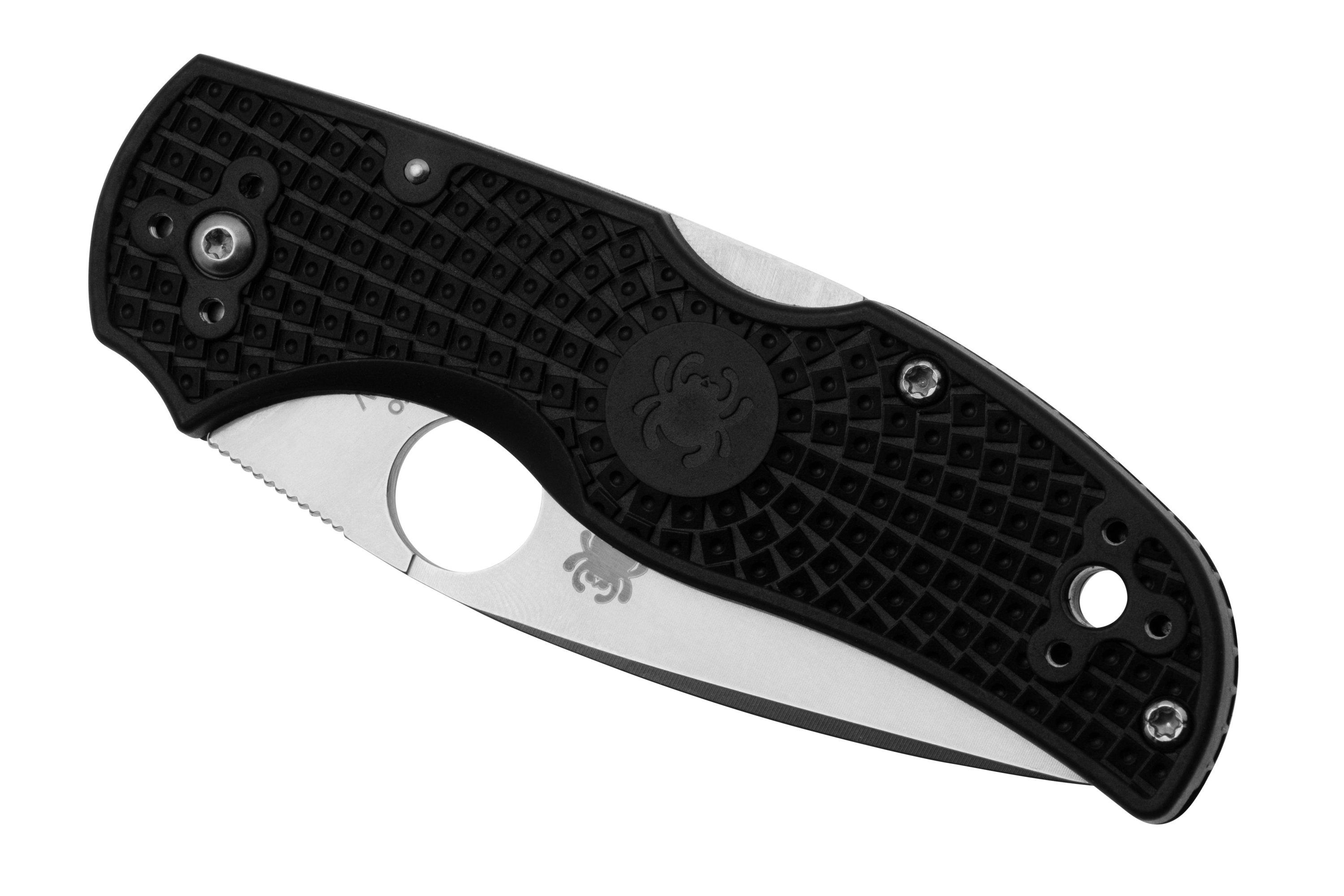 Spyderco Native 5 Lightweight C41PSBK5 Black FRN, partially serrated ...