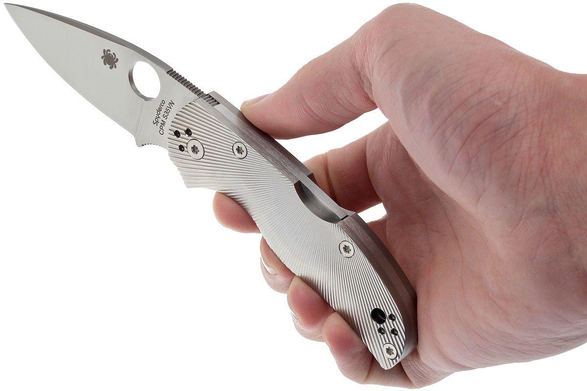 Spyderco Native 5 Fluted Titanium PE- C41TIFP5 | Advantageously ...