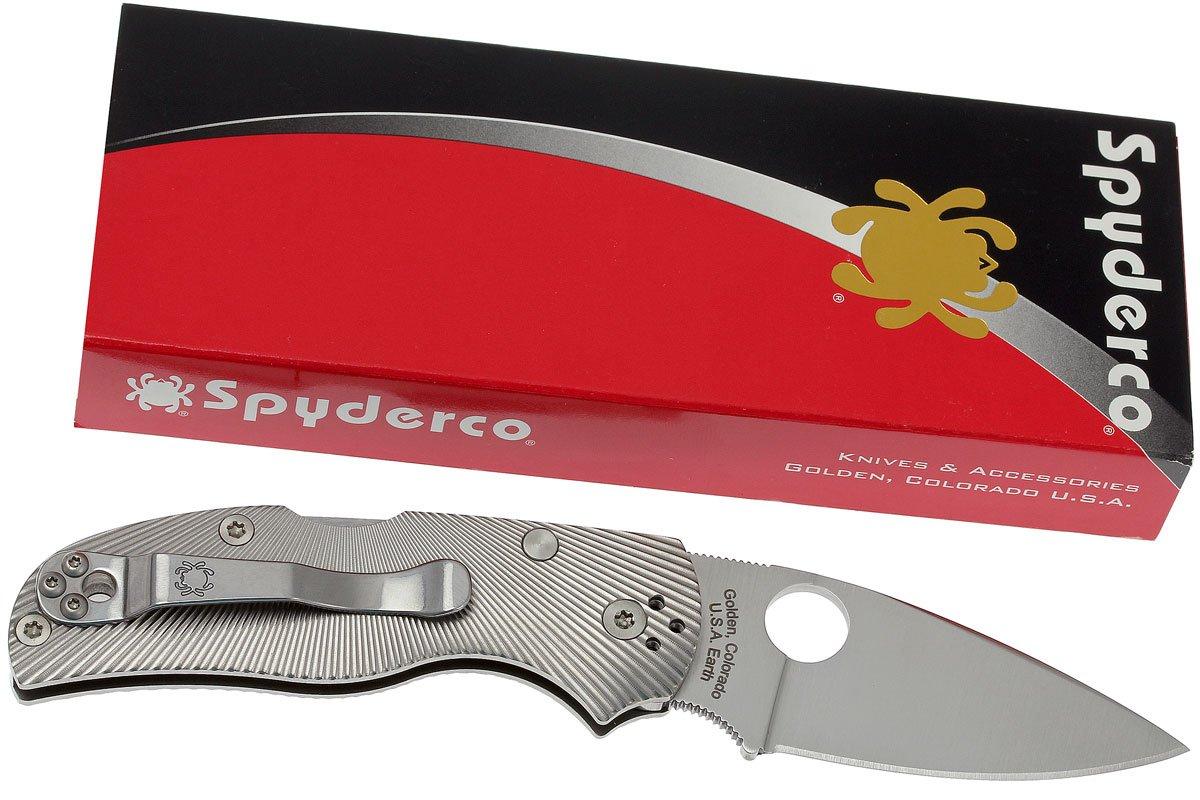 Spyderco Native 5 Fluted Titanium PE- C41TIFP5 | Advantageously ...