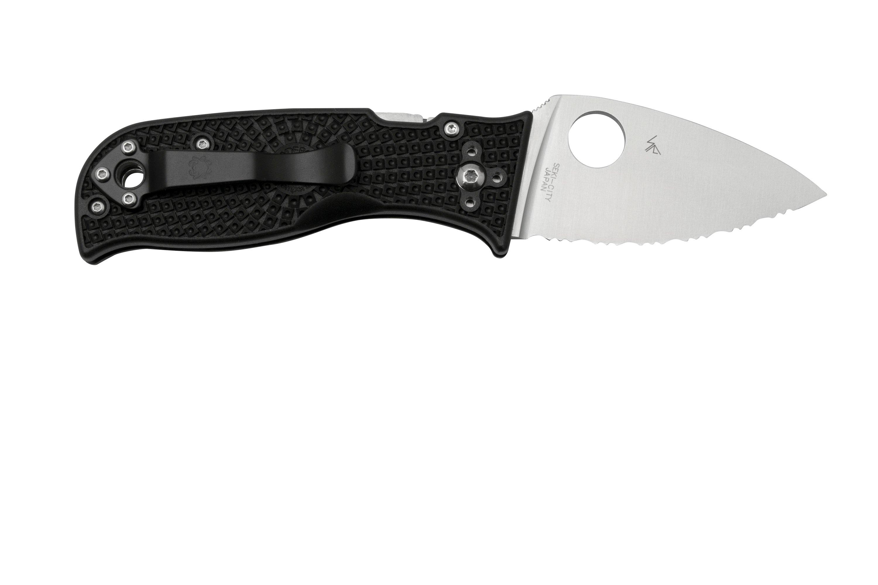 Spyderco Lil' Temperance 3 Lightweight C69SBK3 serrated pocket knife ...