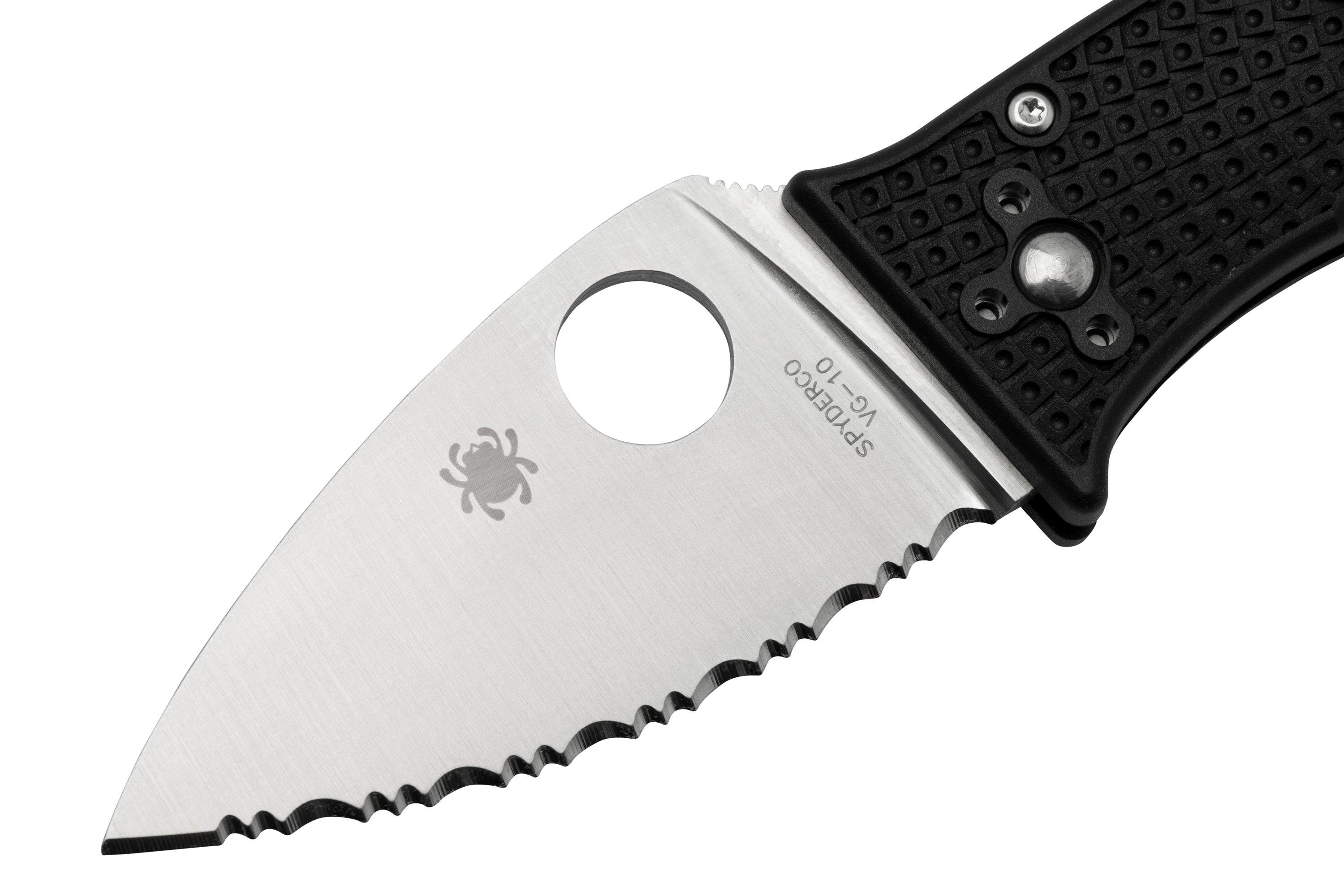 Spyderco Lil' Temperance 3 Lightweight C69SBK3 serrated pocket knife ...