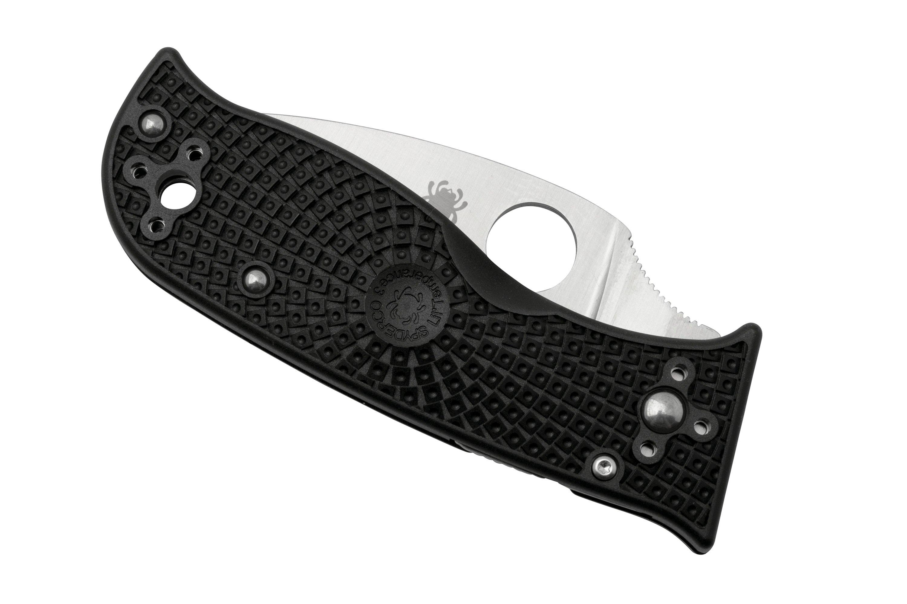 Spyderco Lil' Temperance 3 Lightweight C69SBK3 serrated pocket knife ...