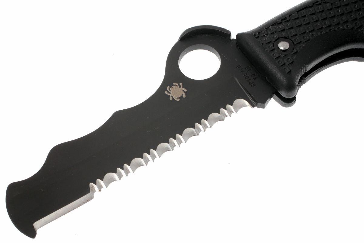 Spyderco Assist Black C79PSBBK serrated rescue knife | Advantageously ...