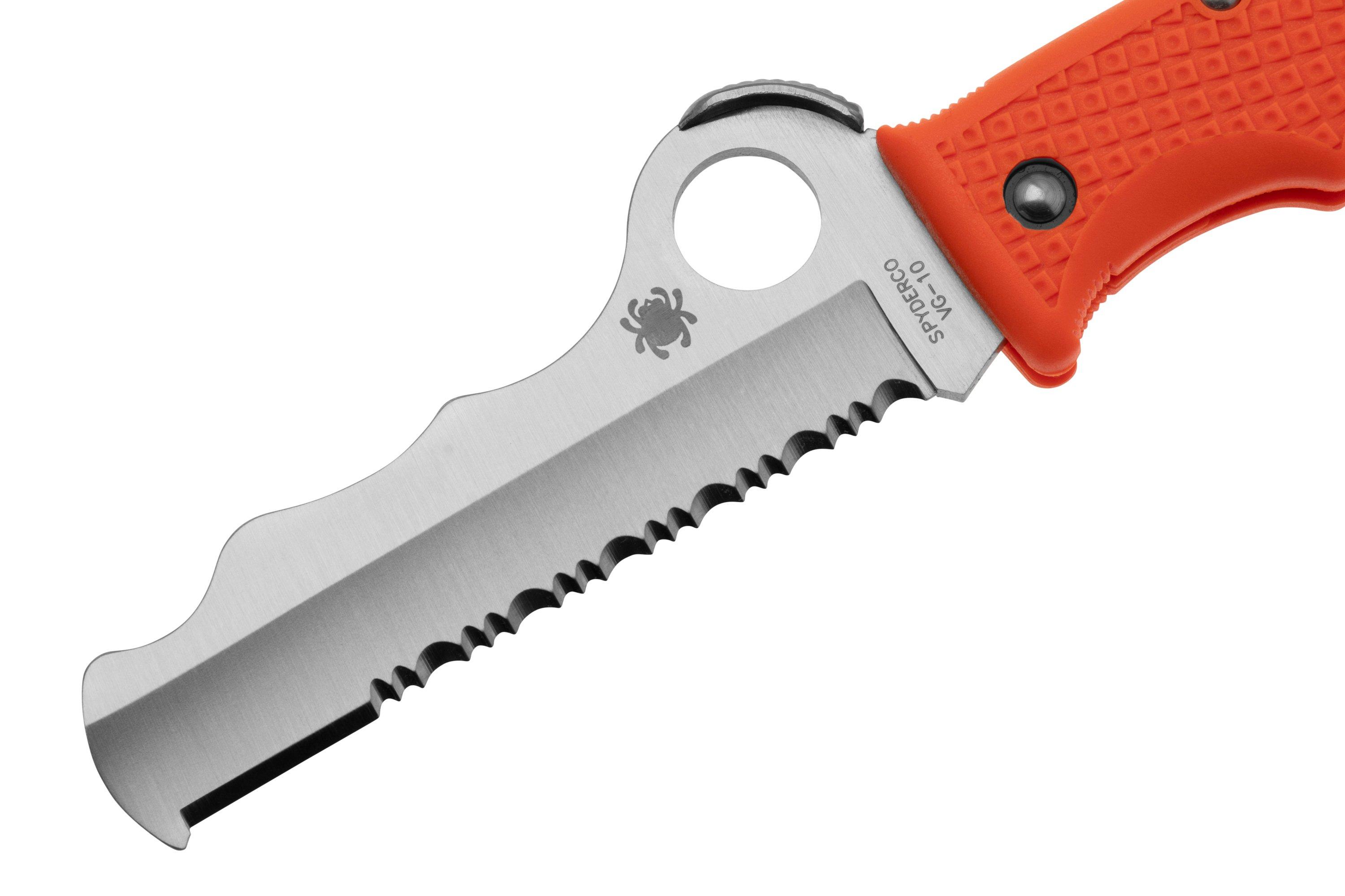 Spyderco Assist Orange C79PSOR serrated rescue knife | Advantageously ...