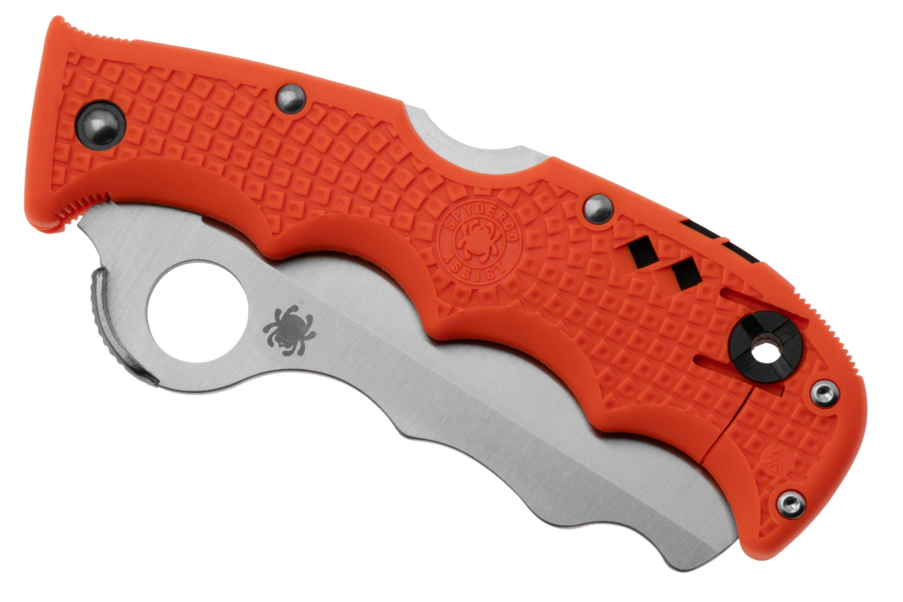 Spyderco Assist Orange C79PSOR serrated rescue knife | Advantageously ...