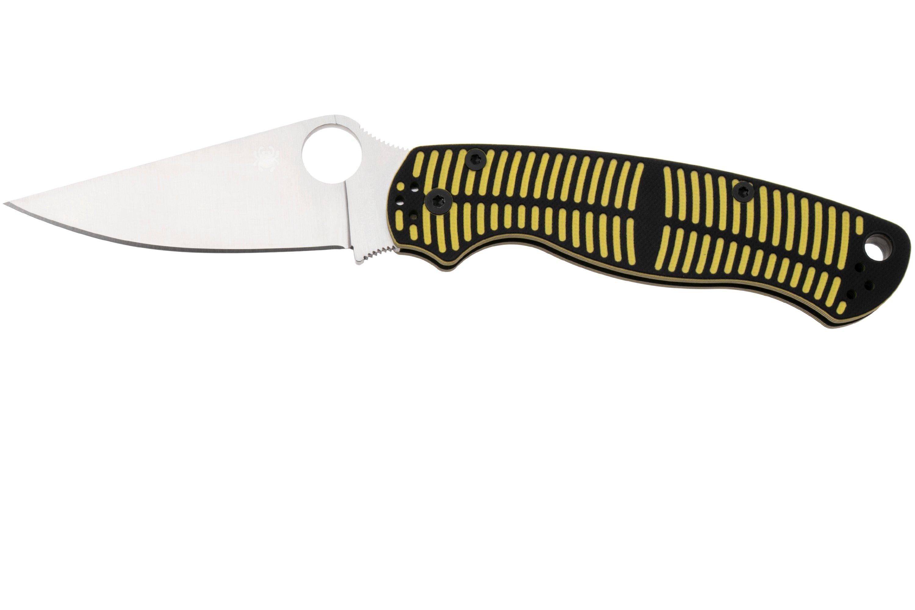 Spyderco Paramilitary 2 Salt CPM MagnaCut C81GBKYLMCP2 Yellow Black G10 ...
