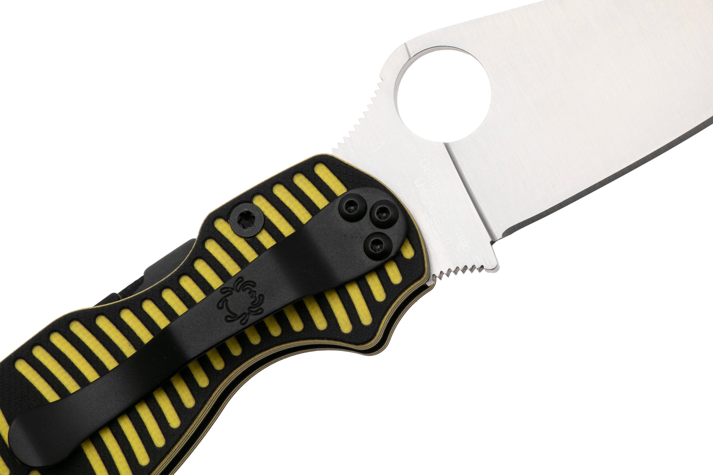Spyderco Paramilitary 2 Salt CPM MagnaCut C81GBKYLMCP2 Yellow Black G10 ...