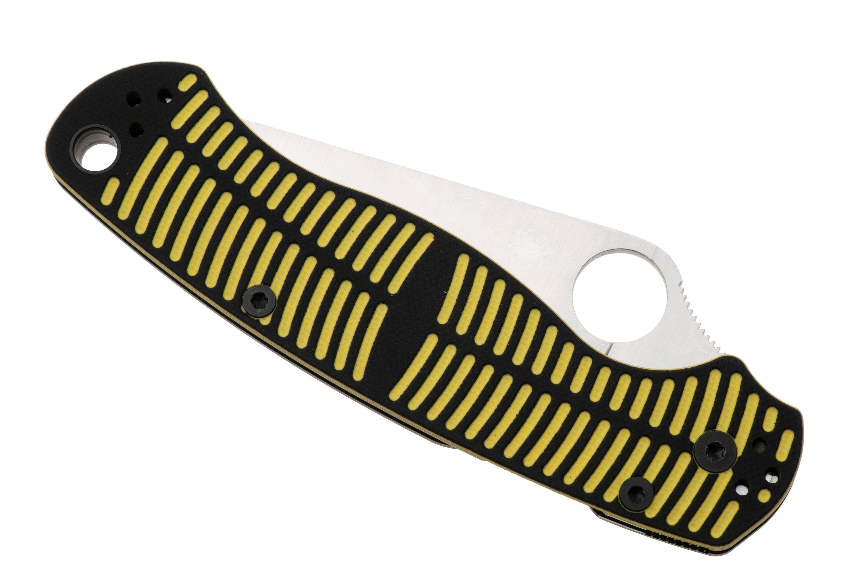 Spyderco Paramilitary 2 Salt CPM MagnaCut C81GBKYLMCP2 Yellow Black G10 ...
