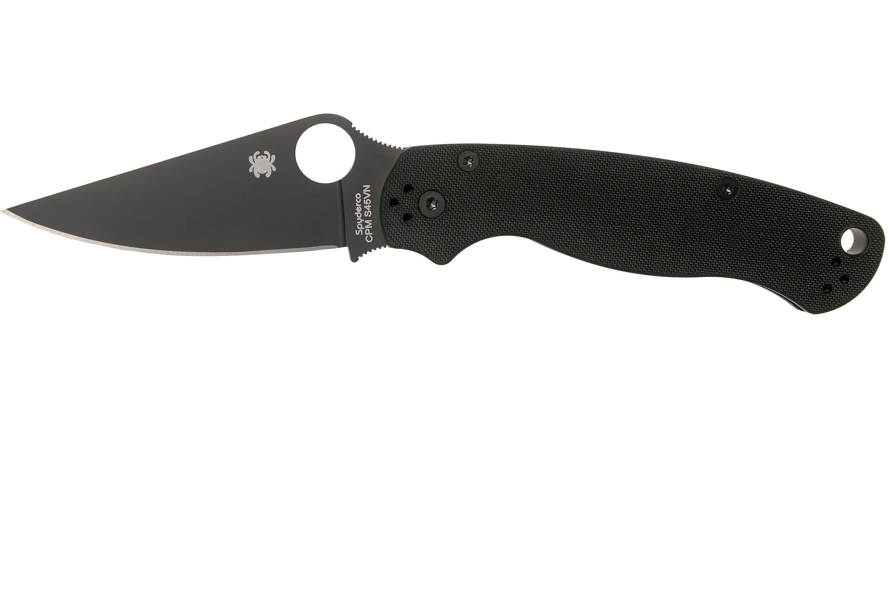 Spyderco Paramilitary 2 Black C81GPBK2 pocket knife | Advantageously ...