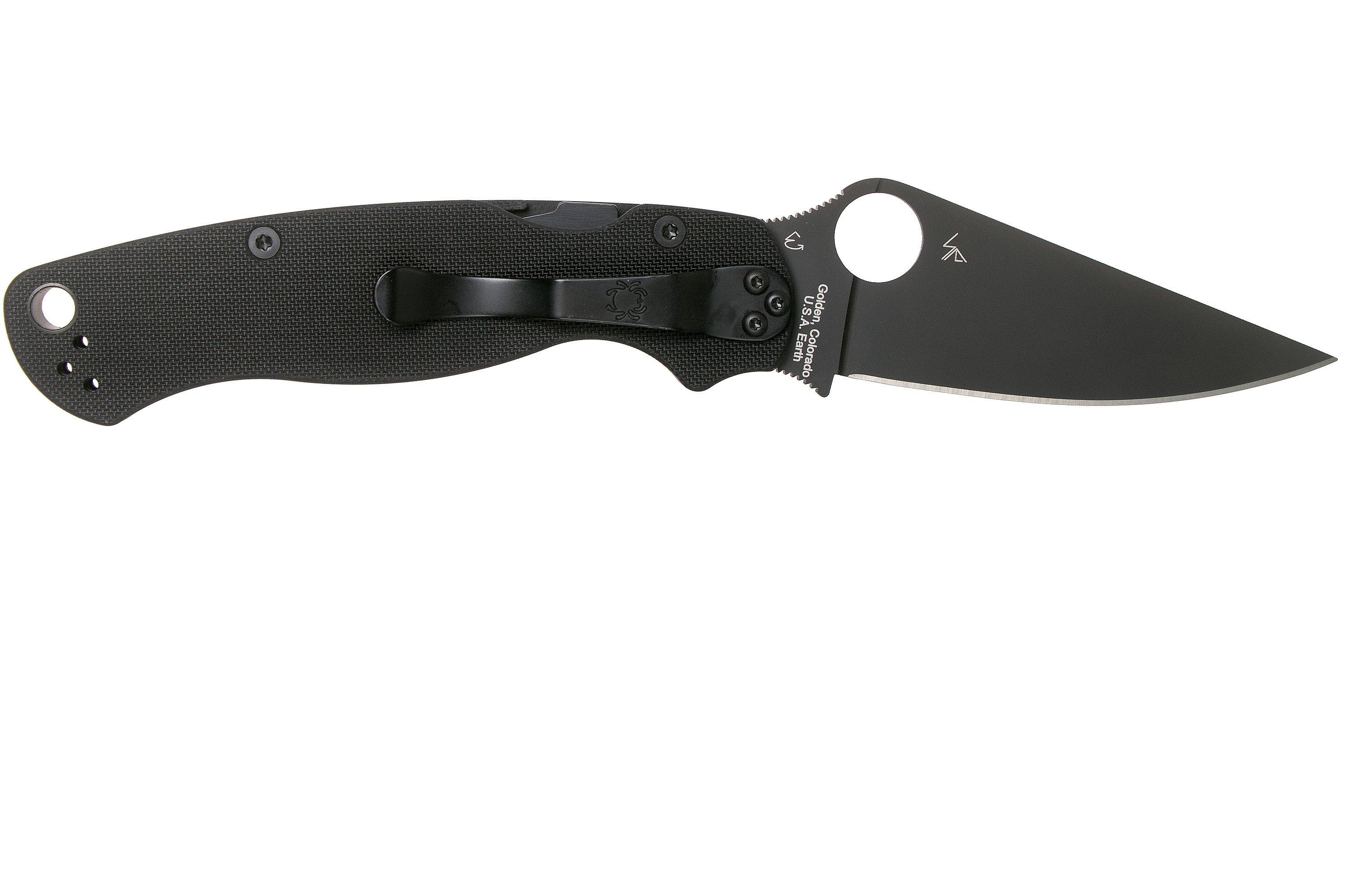 Spyderco Paramilitary 2 Black C81GPBK2 pocket knife | Advantageously ...