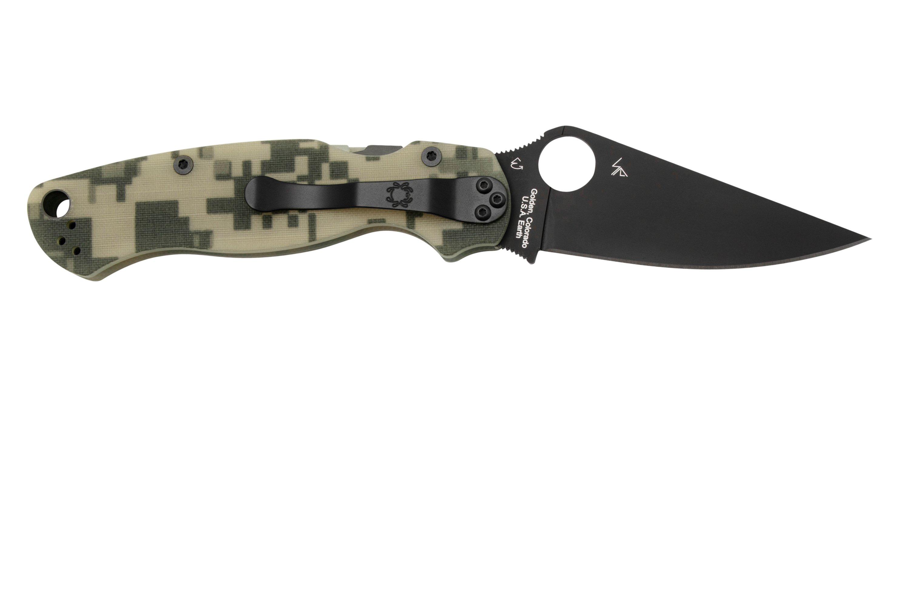 Spyderco Paramilitary 2 Camo Black C81GPCMOBK2 pocket knife ...