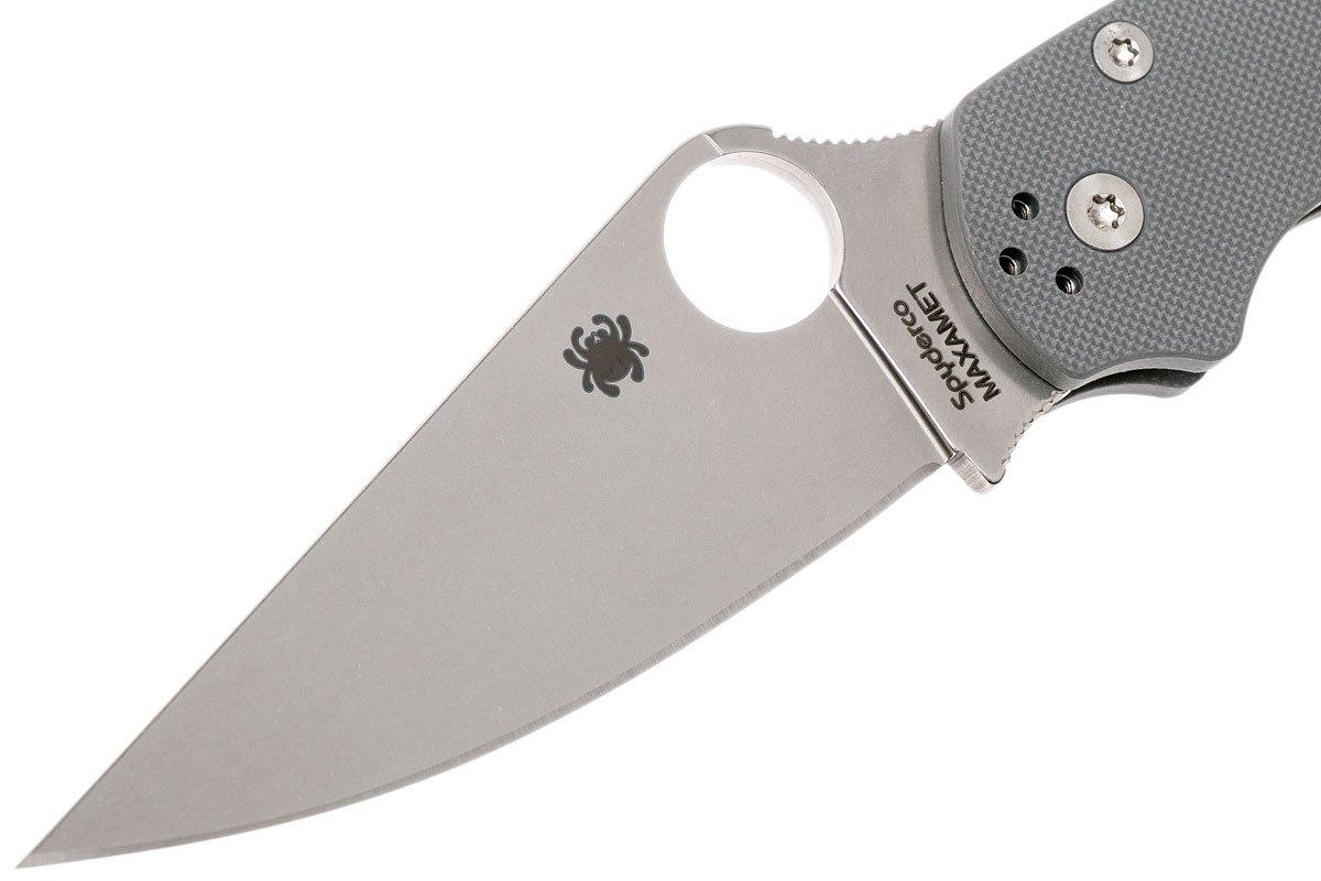 Spyderco Paramilitary 2 Maxamet C81GPDGY2 pocket knife | Advantageously ...