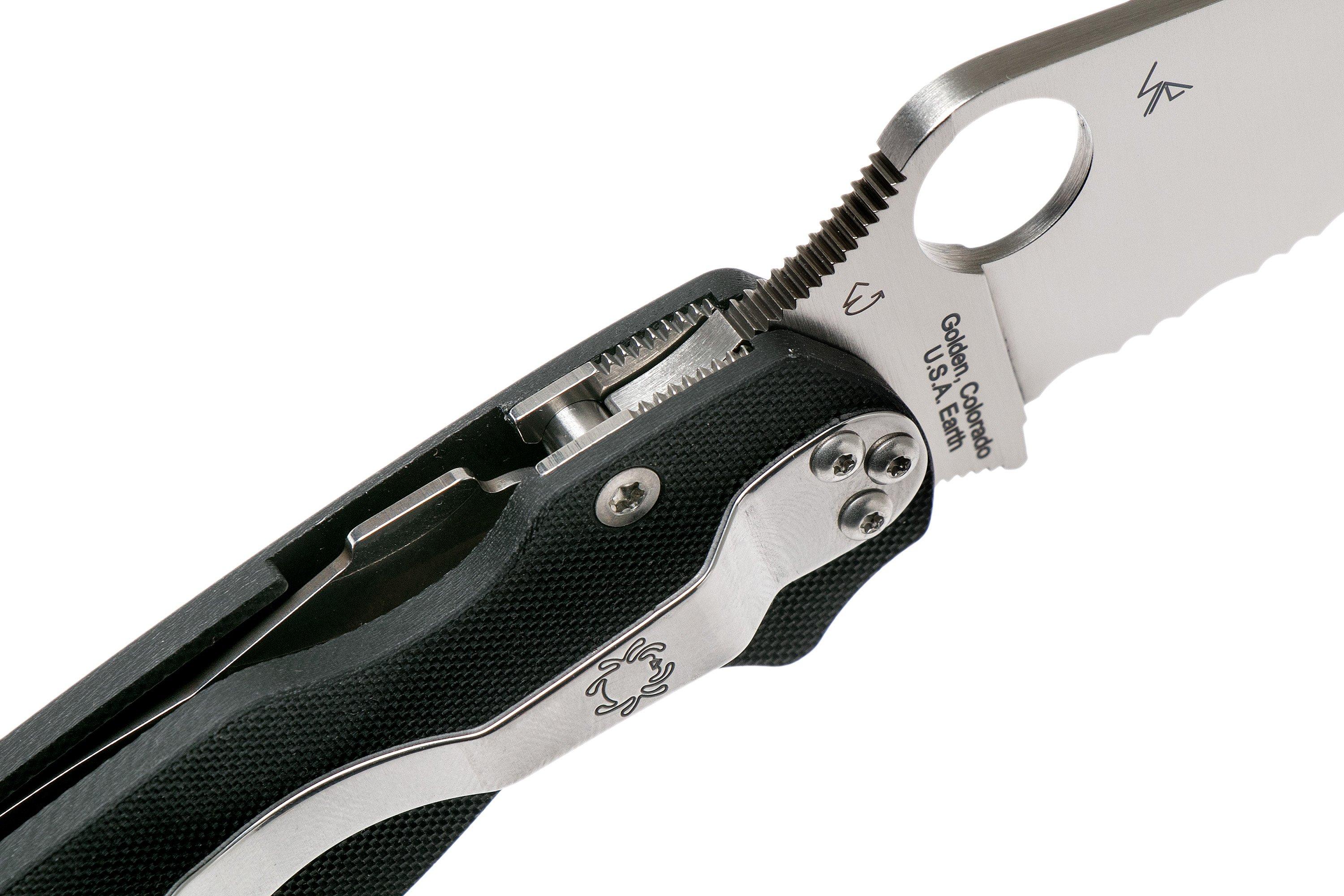 Spyderco Paramilitary 2 C81GS2 serrated pocket knife | Advantageously ...