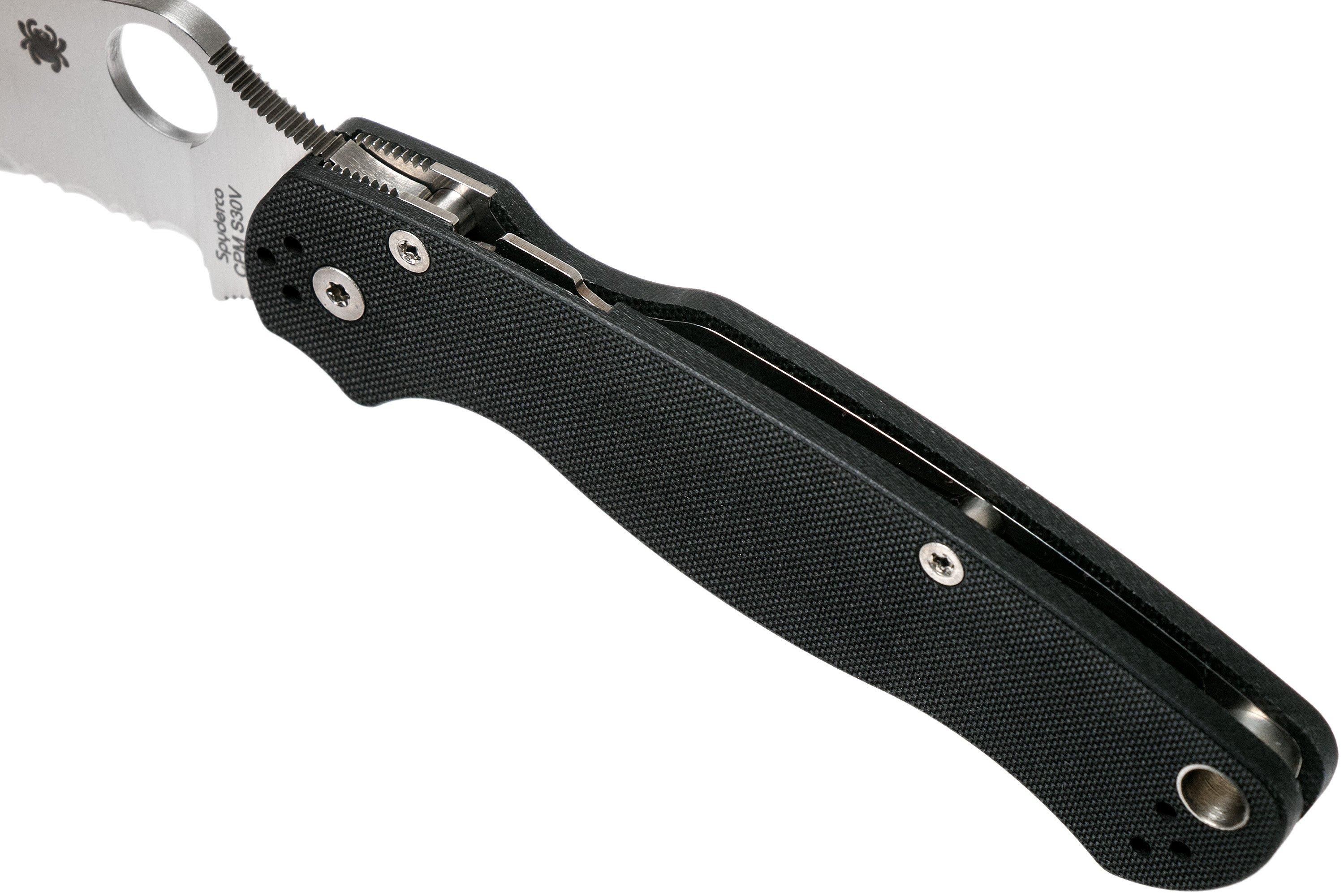 Spyderco Paramilitary 2 C81GS2 serrated pocket knife | Advantageously ...