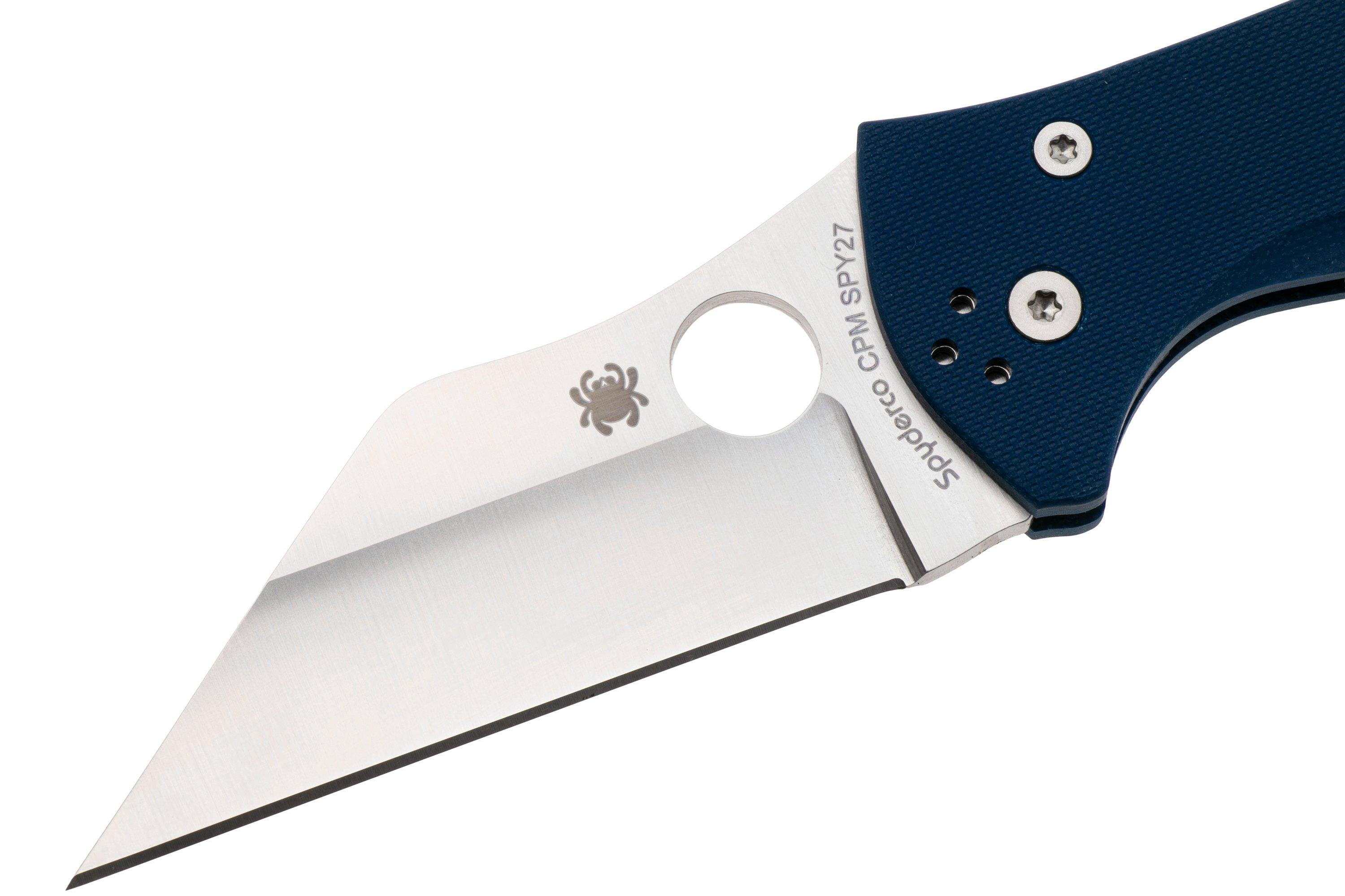 Spyderco Yojimbo 2 CPM SPY27 C85GPCBL2 Cobalt Blue G10, pocket knife ...