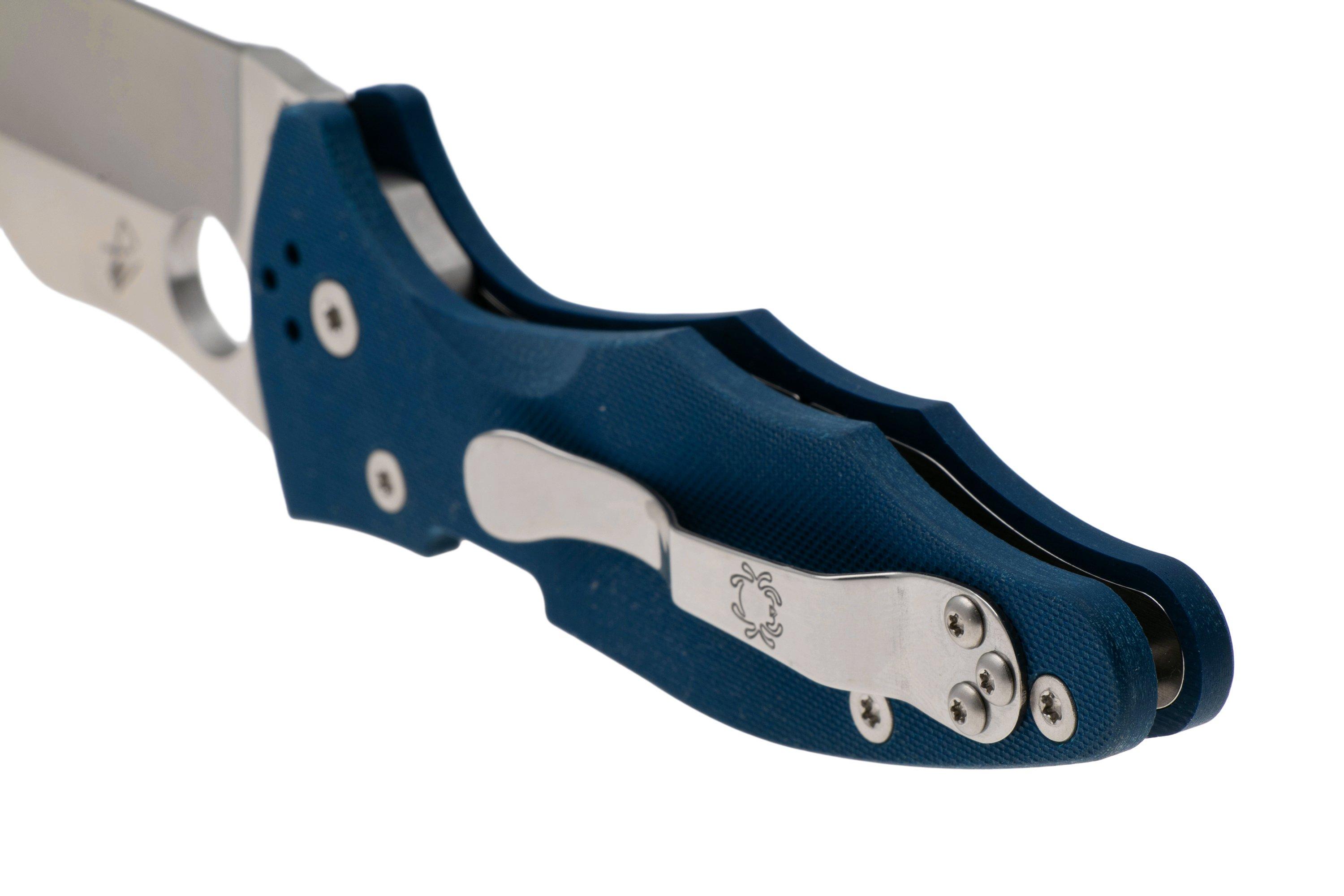 Spyderco Yojimbo 2 CPM SPY27 C85GPCBL2 Cobalt Blue G10, pocket knife ...