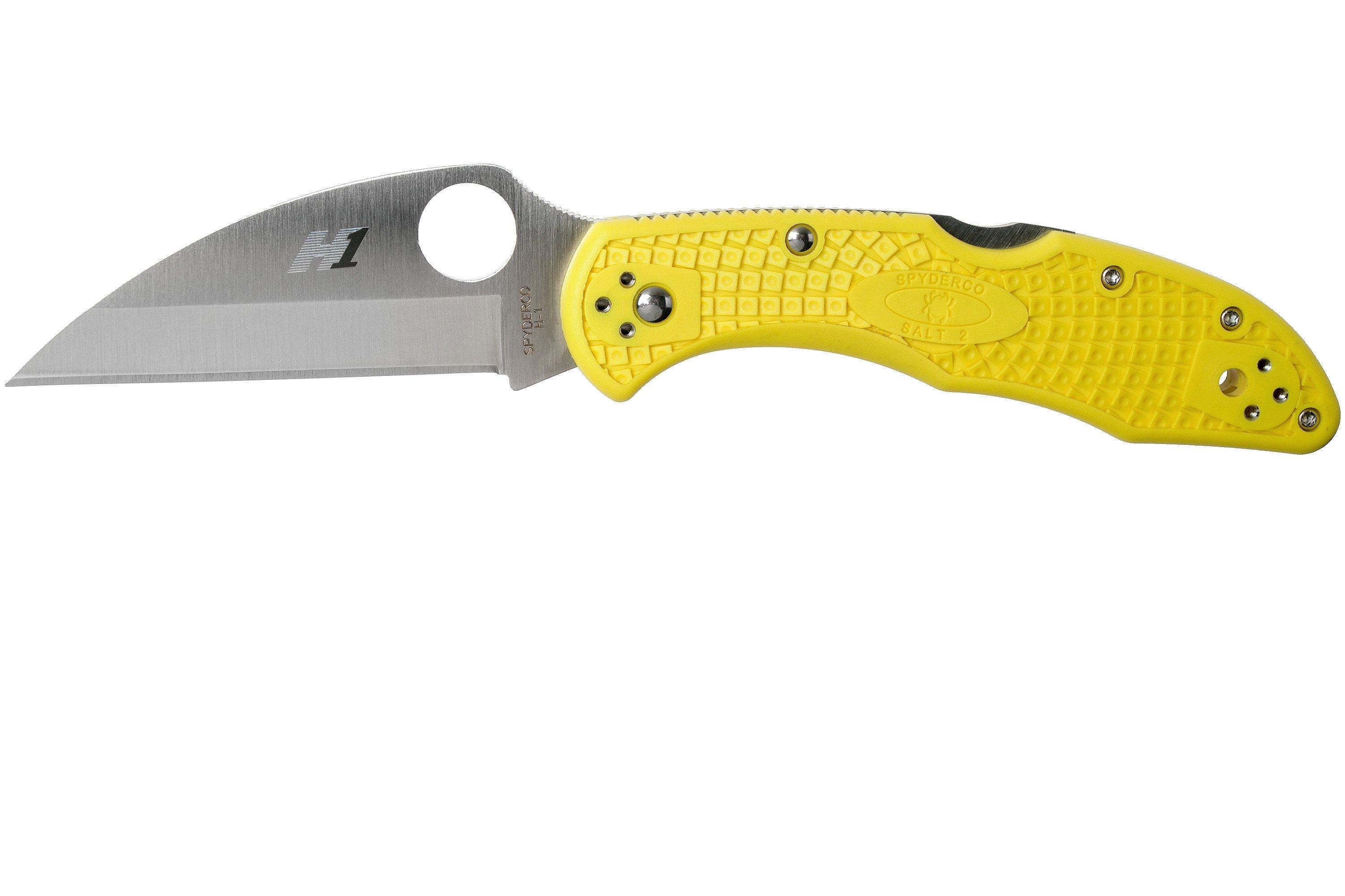 Spyderco Delica Salt 2 Wharncliffe C88PWCYL2 Taschenmesser | Günstiger ...
