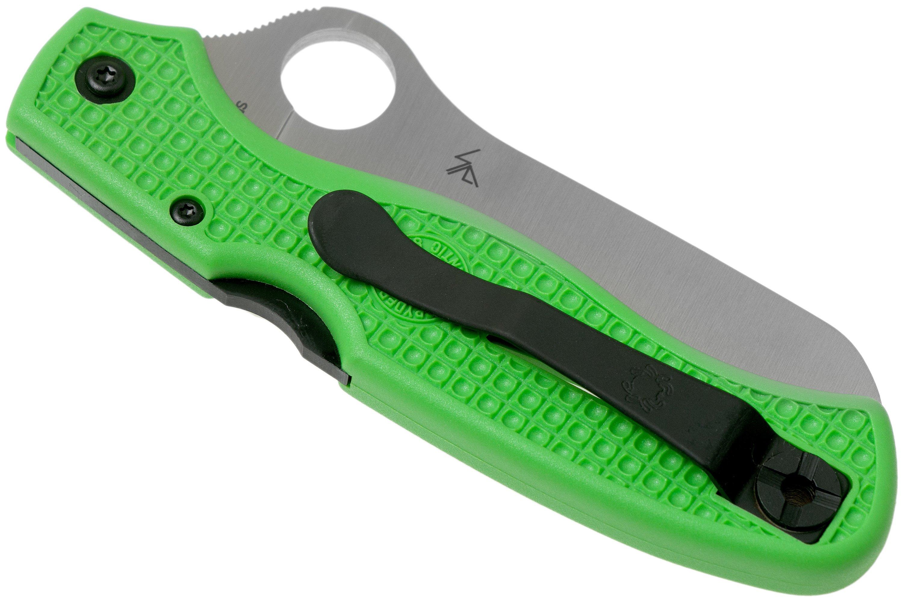 Spyderco Atlantic Salt Green LC200N C89FPGR pocket knife ...