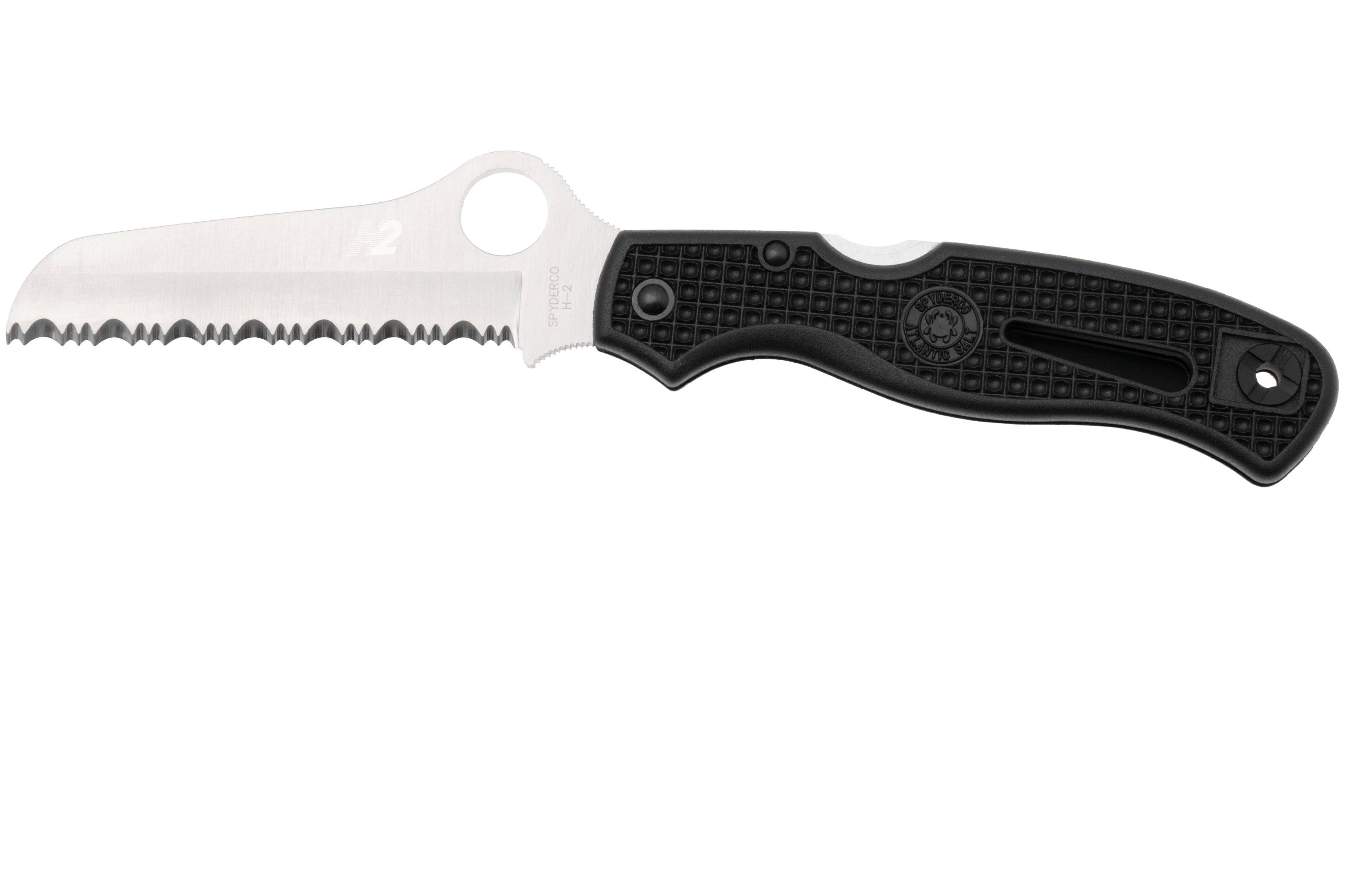 Spyderco C89 Atlantic Salt, black, serrated | Advantageously shopping ...