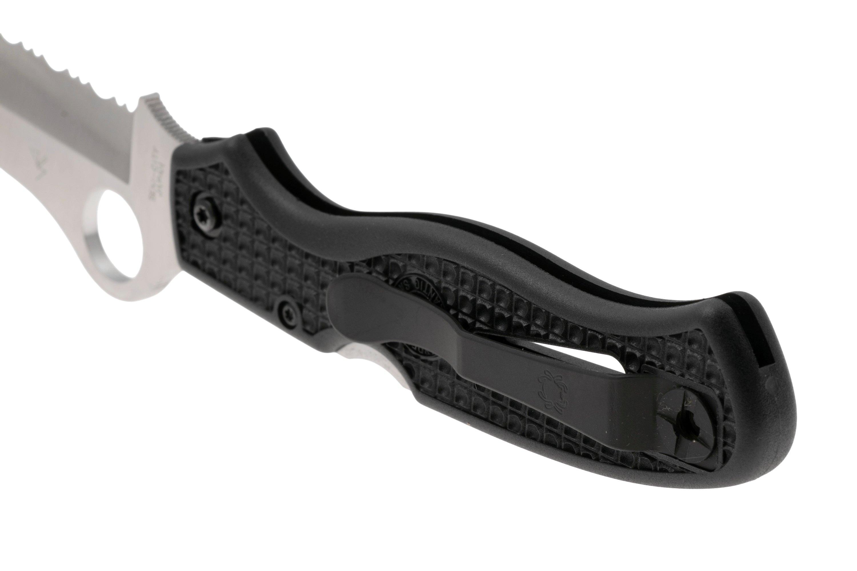 Spyderco C89 Atlantic Salt, black, serrated | Advantageously shopping ...