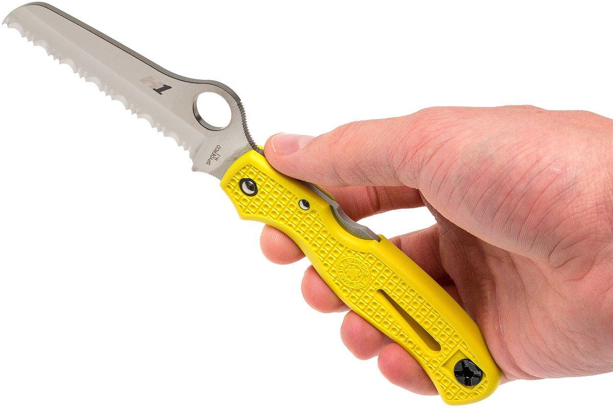 Spyderco C89 Atlantic Salt, yellow, serrated | Advantageously shopping ...