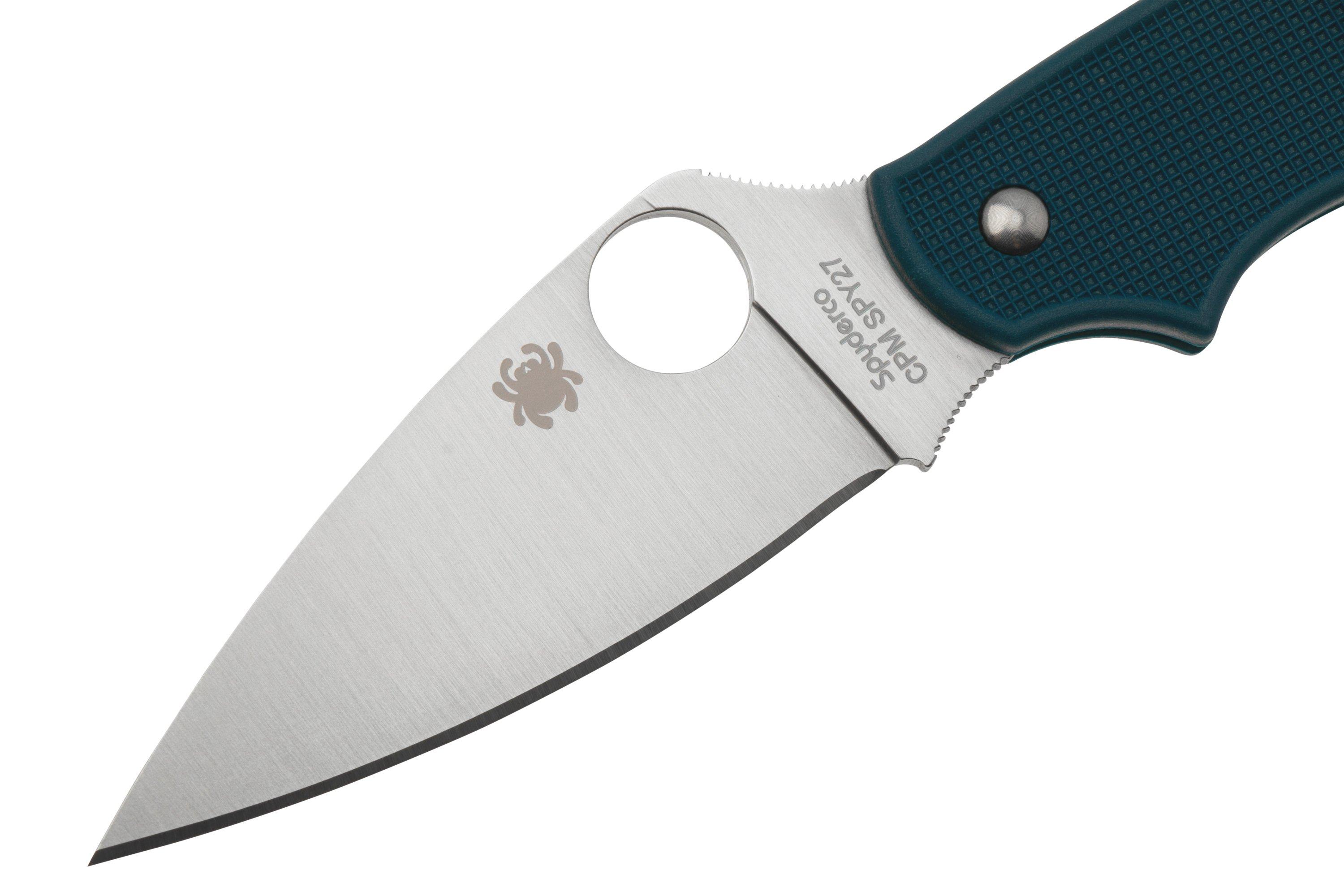 Spyderco UK Penknife CPM-SPY27 C94PCBL Cobalt Blue FRN, pocket knife ...