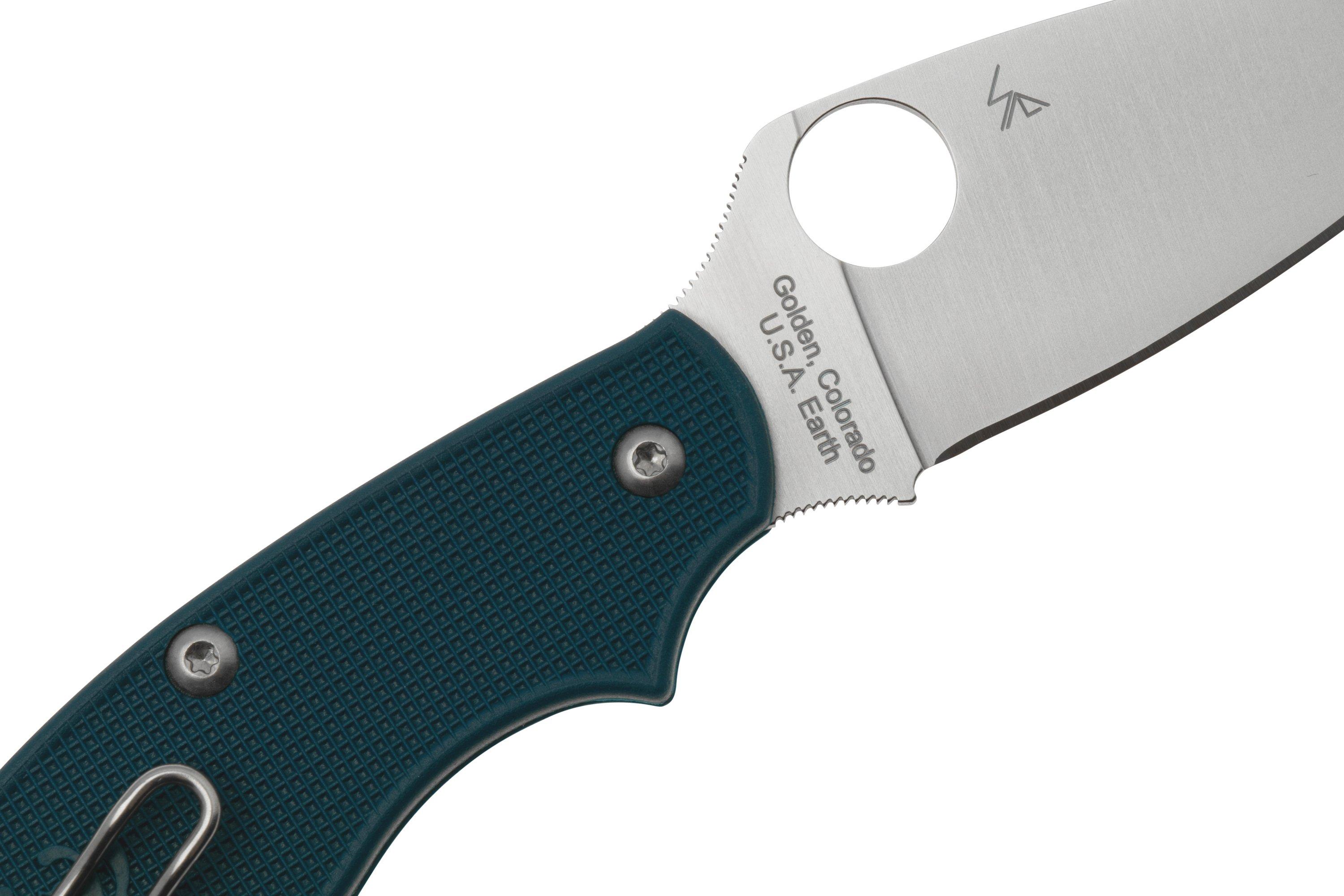 Spyderco UK Penknife CPM-SPY27 C94PCBL Cobalt Blue FRN, pocket knife ...