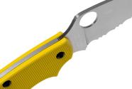 Spyderco UK Penknife Salt LC200N Serrated C94SYL Yellow Zakmes