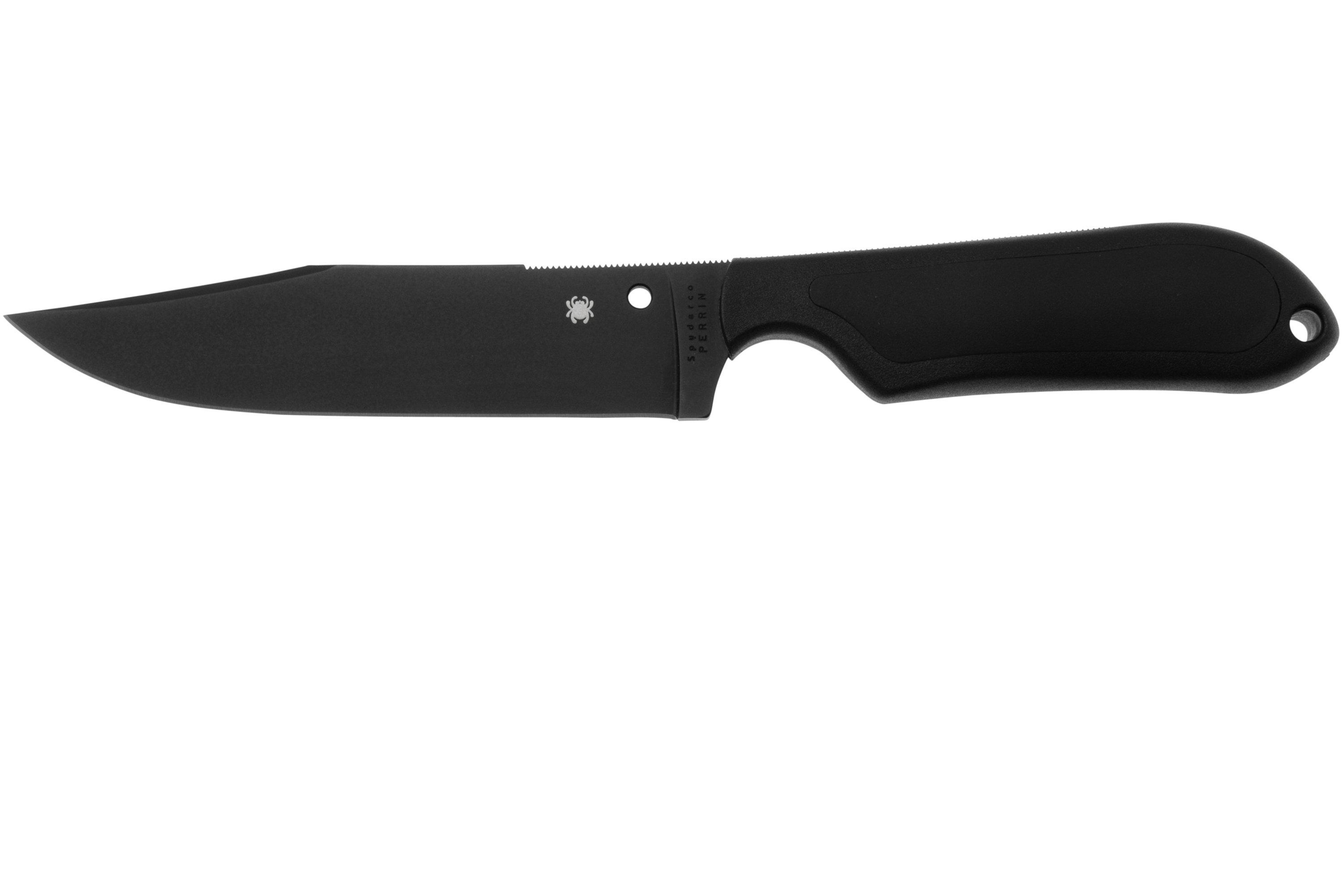 Spyderco Street Bowie Black FB04PBB Black FRN Kraton, fixed knife, Fred ...