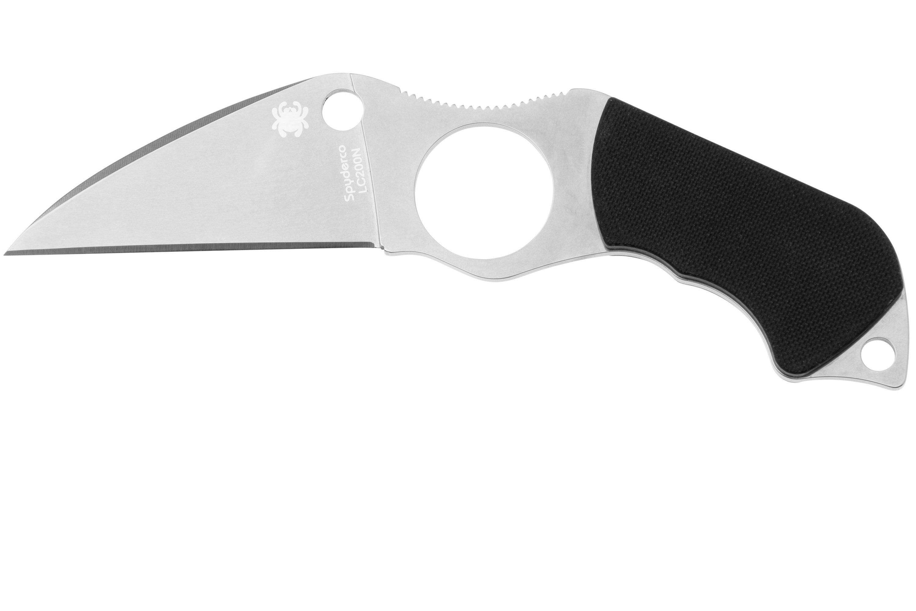 Spyderco Swick 6 Small FB14P6 Black G10, LC200N fixed knife ...