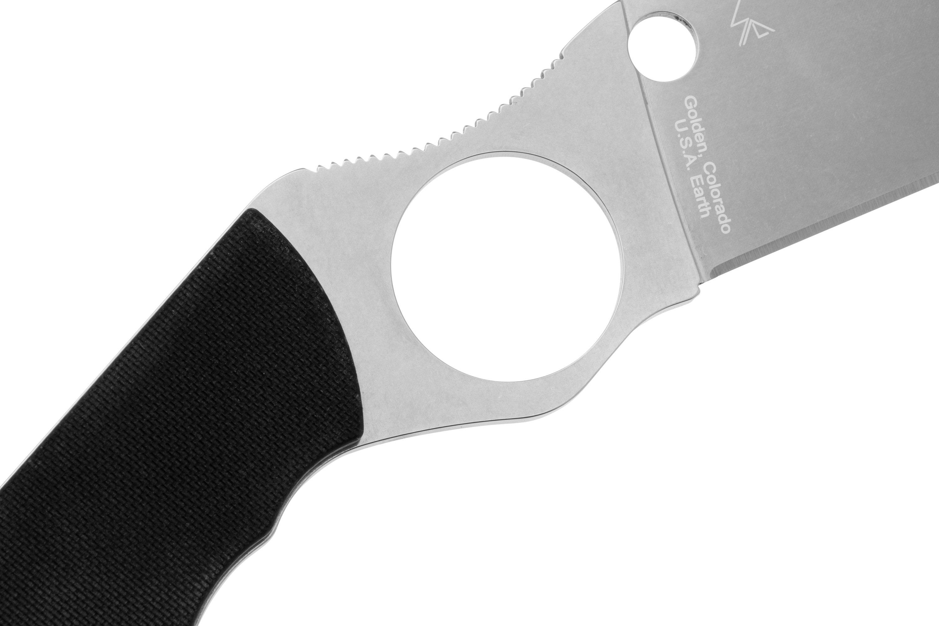 Spyderco Swick 6 Small FB14P6 Black G10, LC200N fixed knife ...