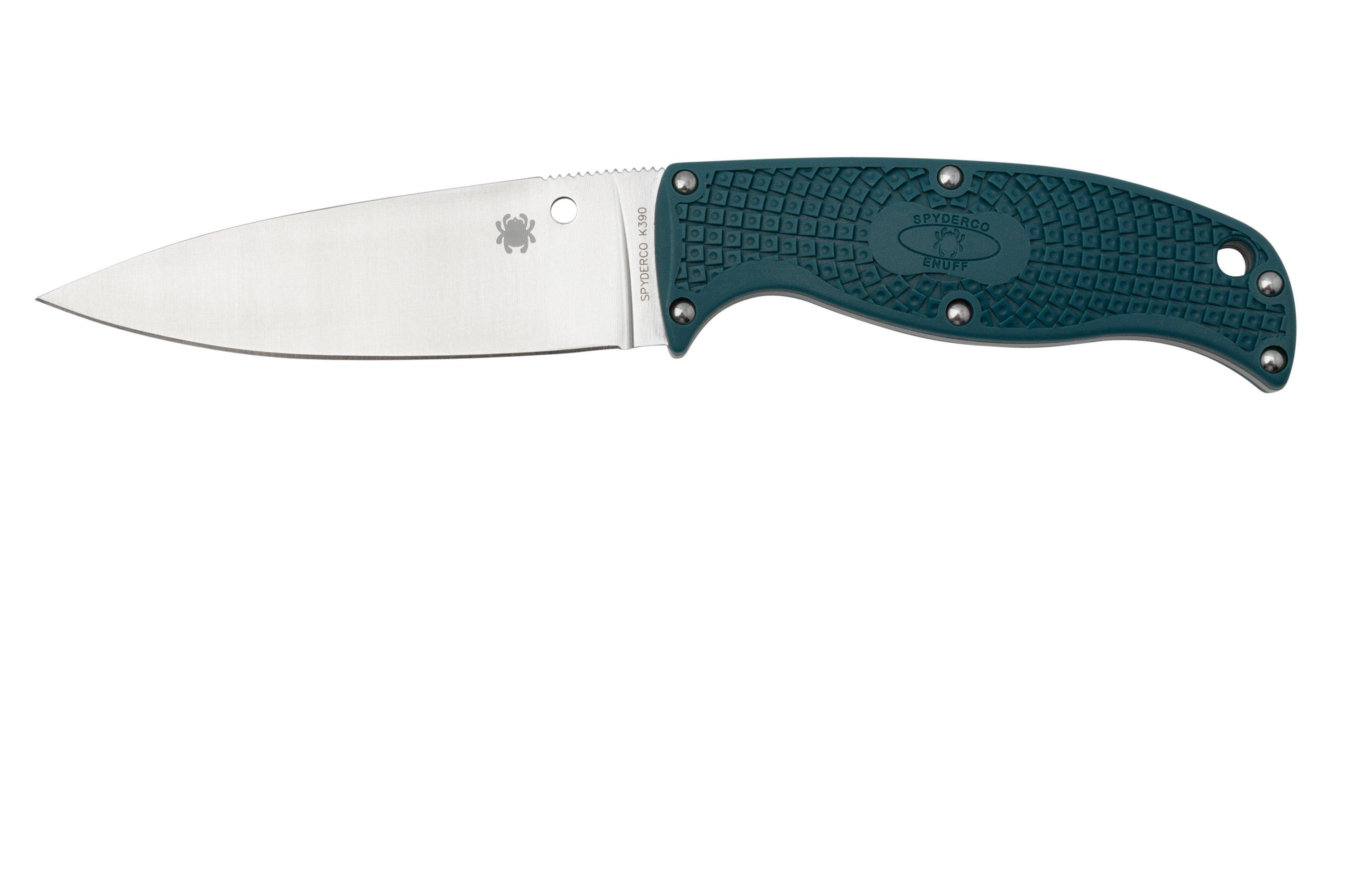 Spyderco Enuff 2 FB31PBL2 K390, Blue FRN, fixed knife | Advantageously shopping at Knivesandtools.ie
