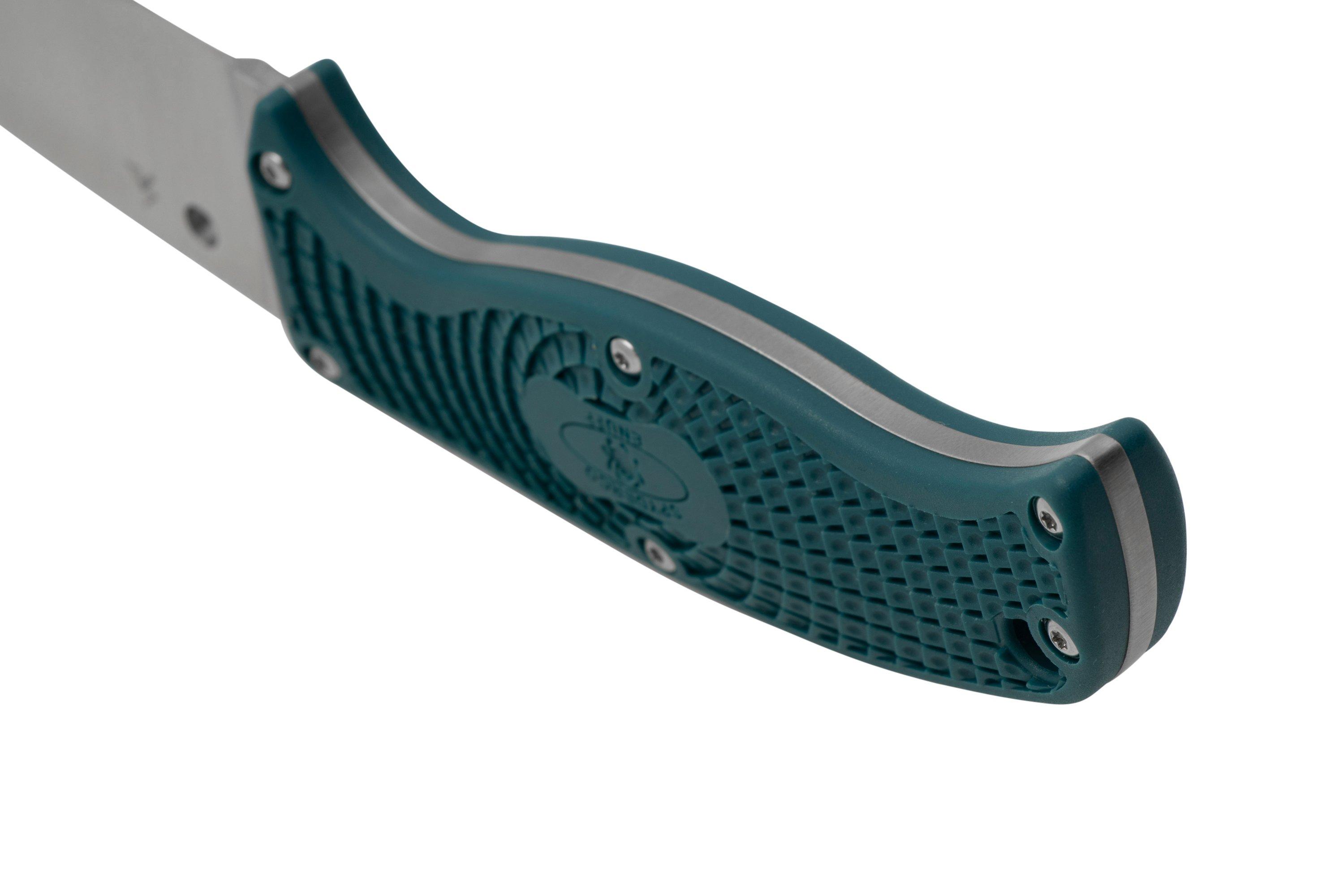Spyderco Enuff 2 FB31PBL2 K390, Blue FRN, fixed knife | Advantageously ...