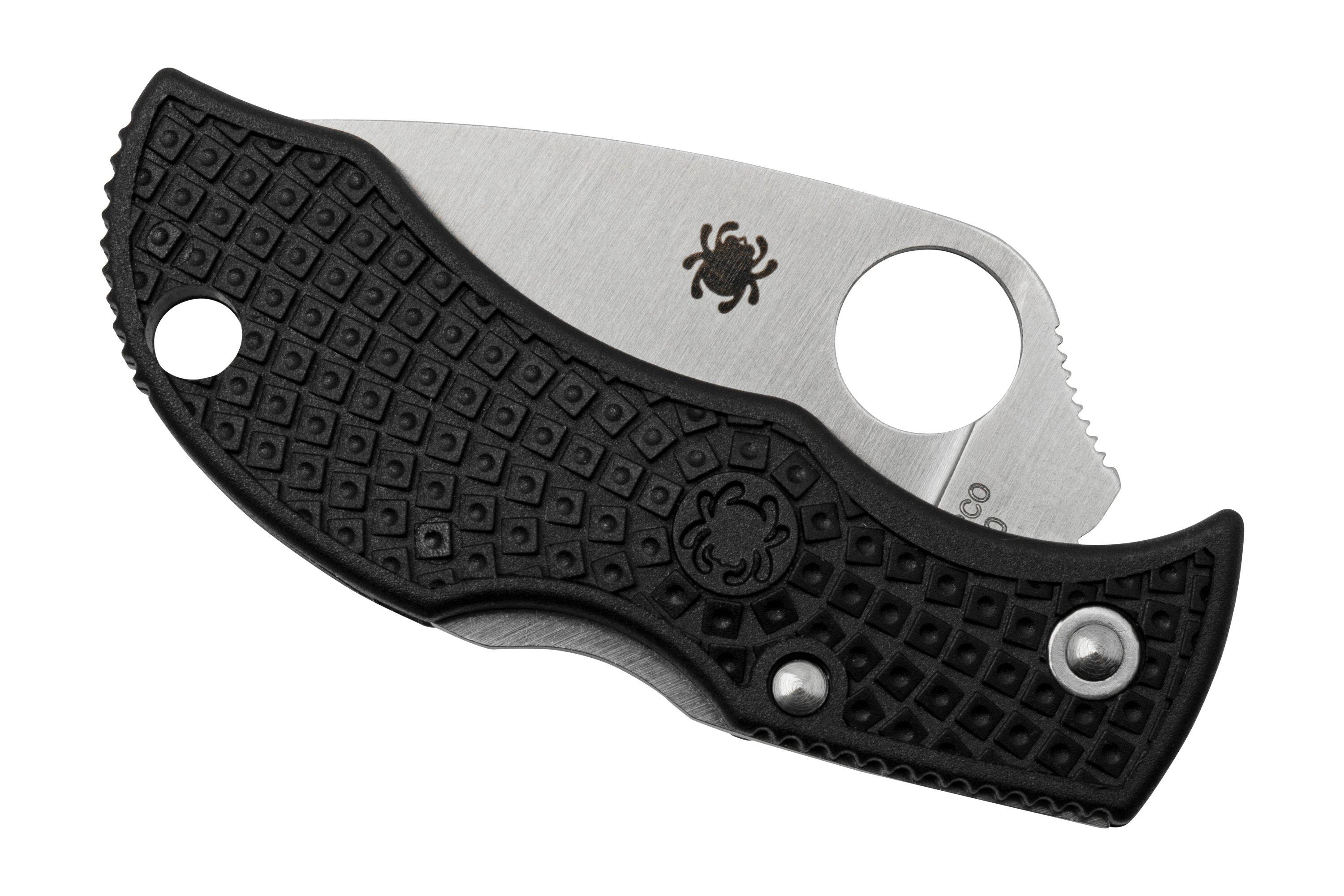 Spyderco Manbug MBKLFP Leafshape VG-10, Black FRN, pocket knife ...