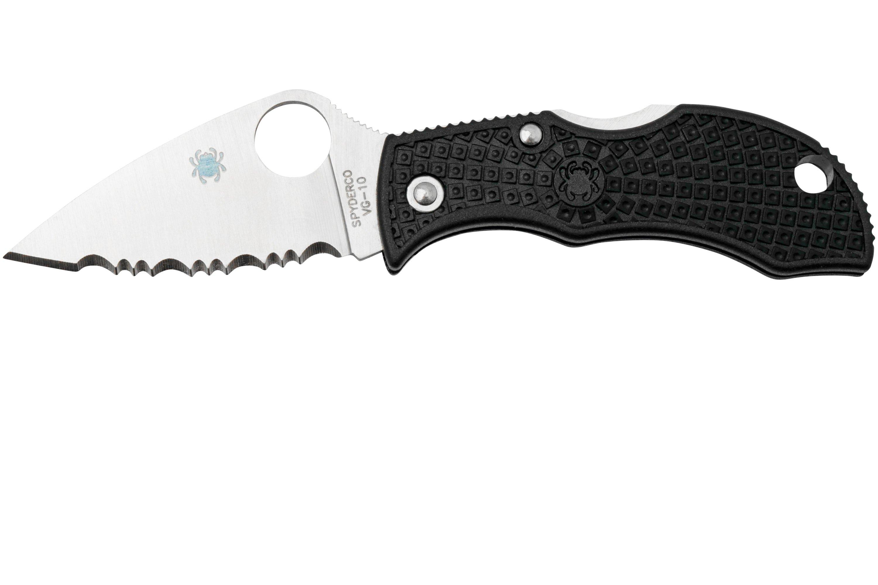 Spyderco Manbug Leaf MBKLFS Serrated, pocket knife | Advantageously ...