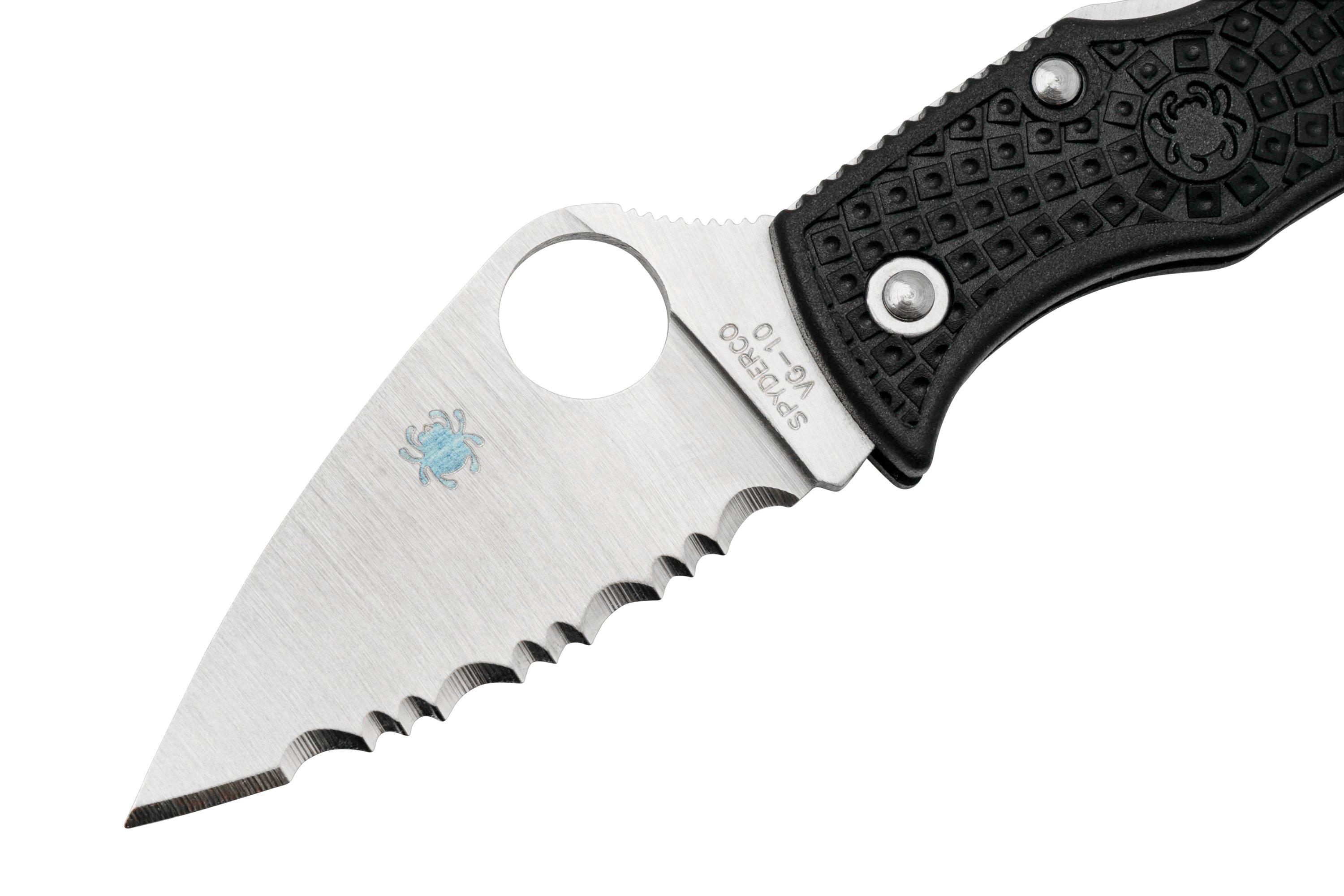 Spyderco Manbug Leaf MBKLFS Serrated, pocket knife | Advantageously ...