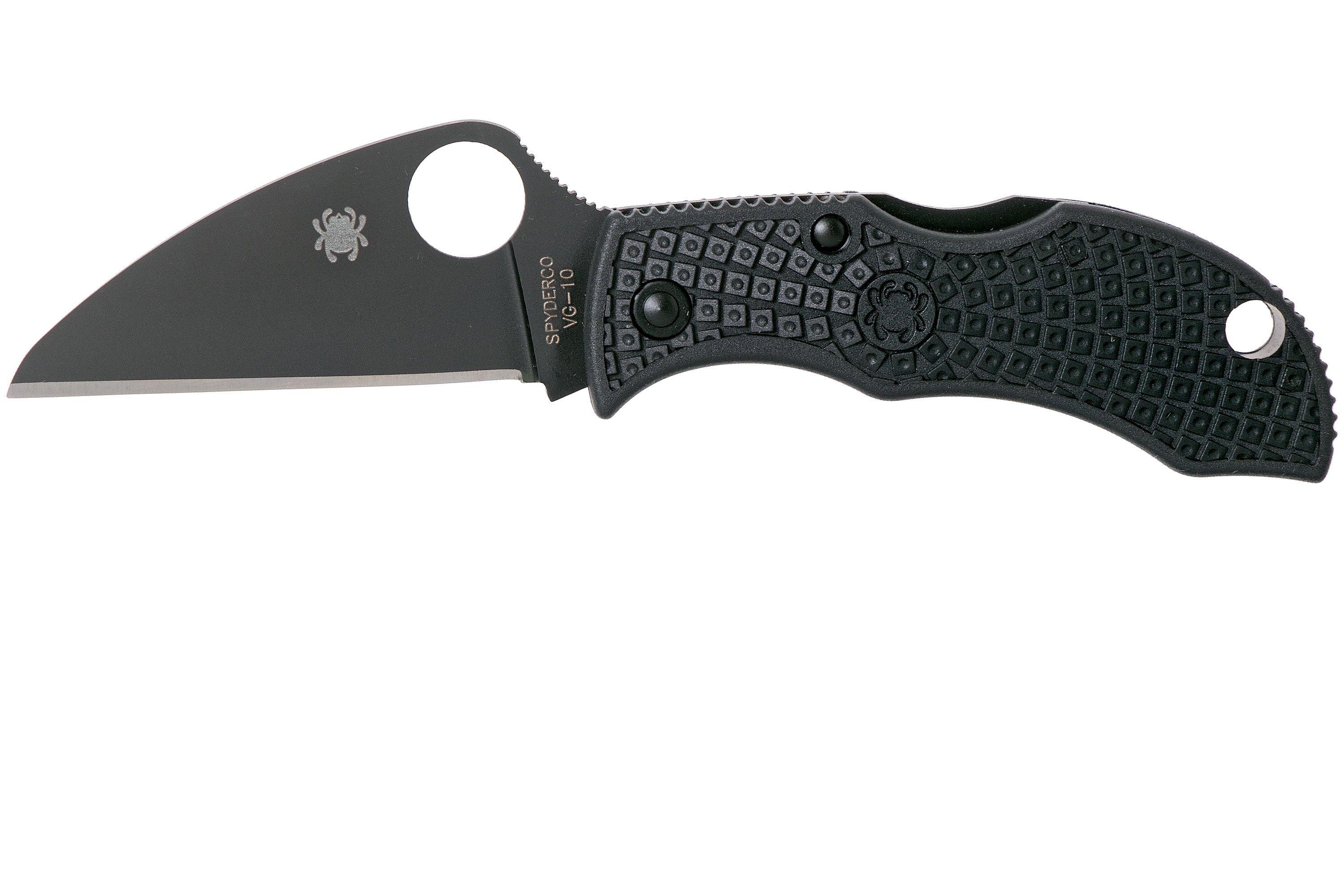 Spyderco Manbug Wharncliffe Black MBKWPBK pocket knife | Advantageously ...