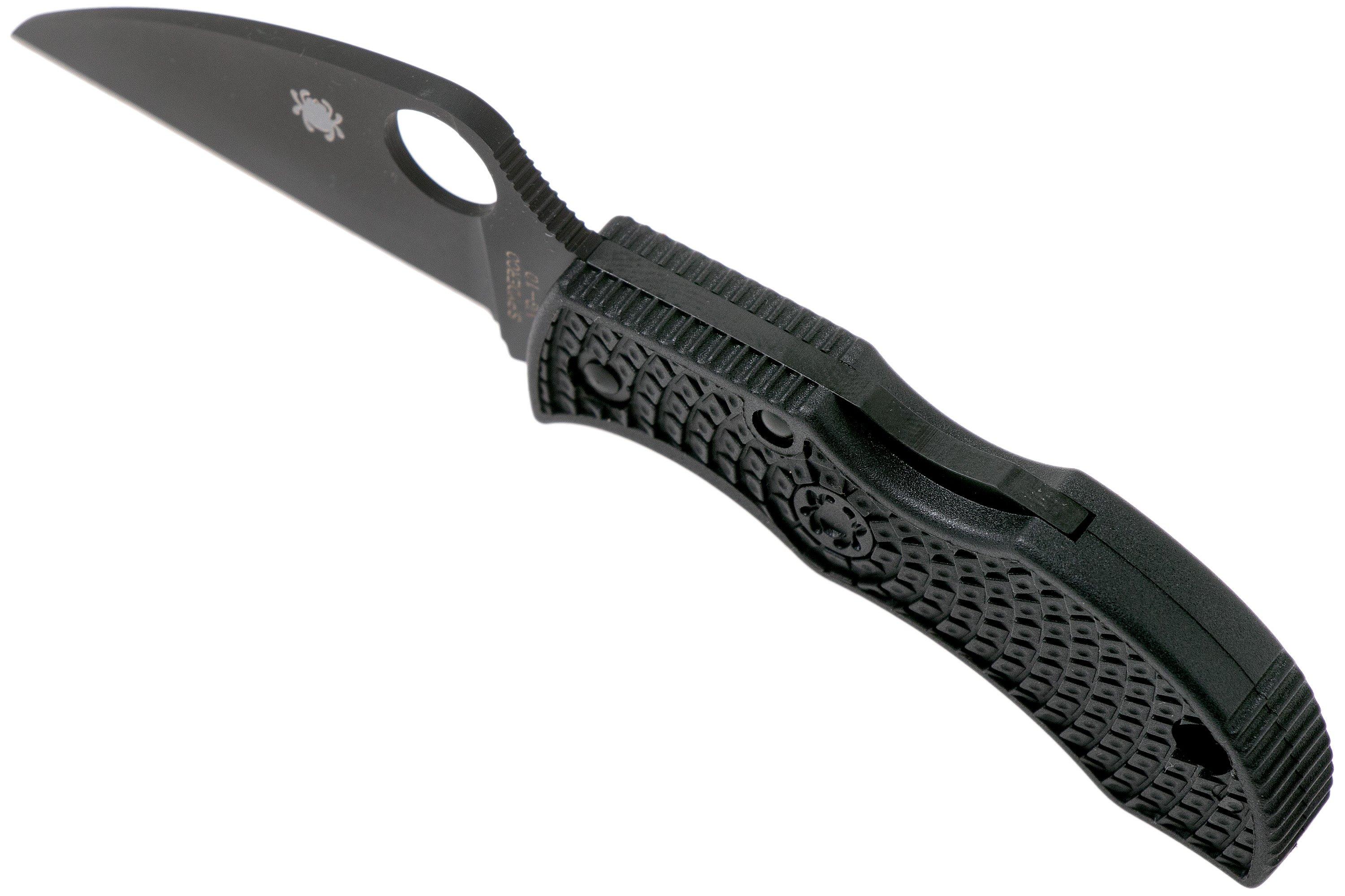 Spyderco Manbug Wharncliffe Black MBKWPBK pocket knife | Advantageously ...